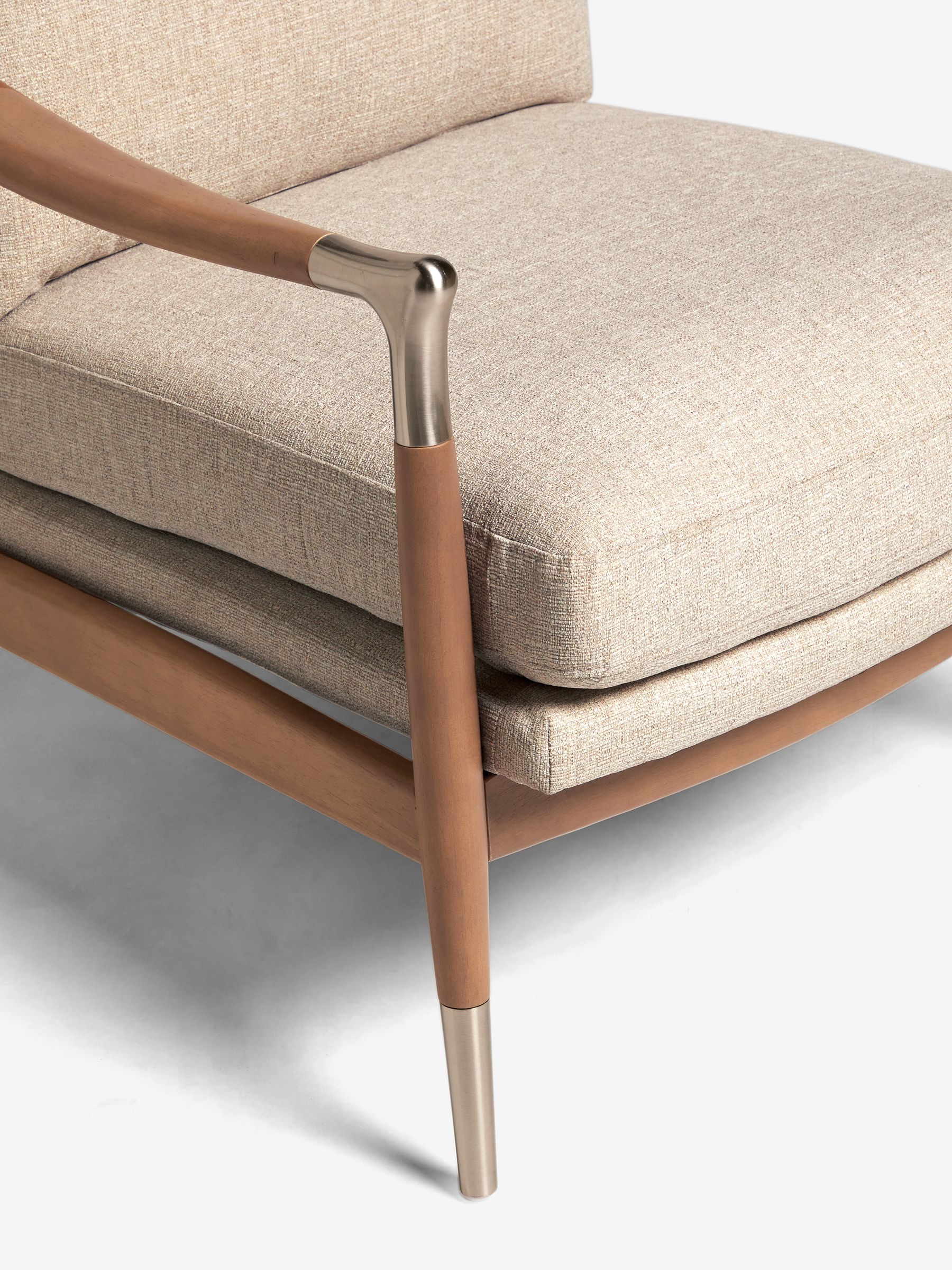 Buy Tweedy Plain Light Natural Flinton Wooden Accent Chair from Next ...