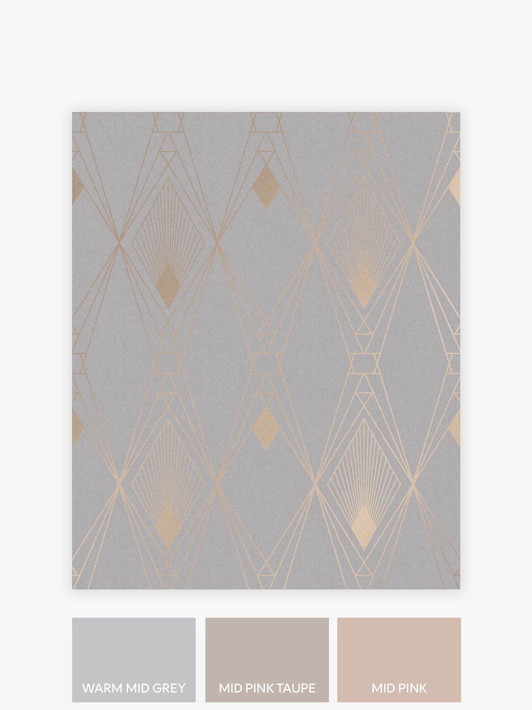 Buy Grey Deco Geometric 10M Wallpaper from the Next UK online shop