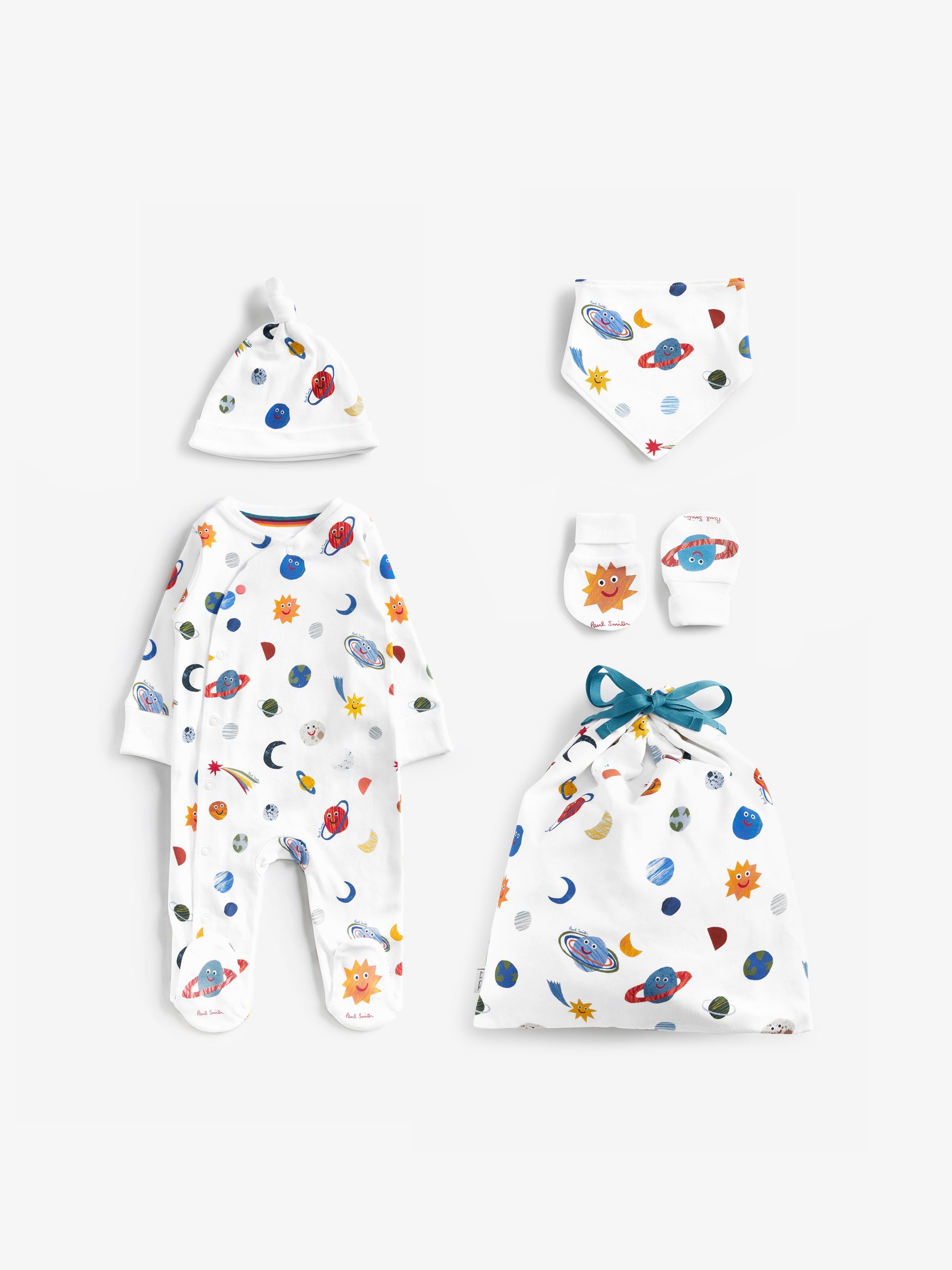 Buy Paul Smith Baby Boys White 'Planet' Print Sleepsuit Gift Set from ...