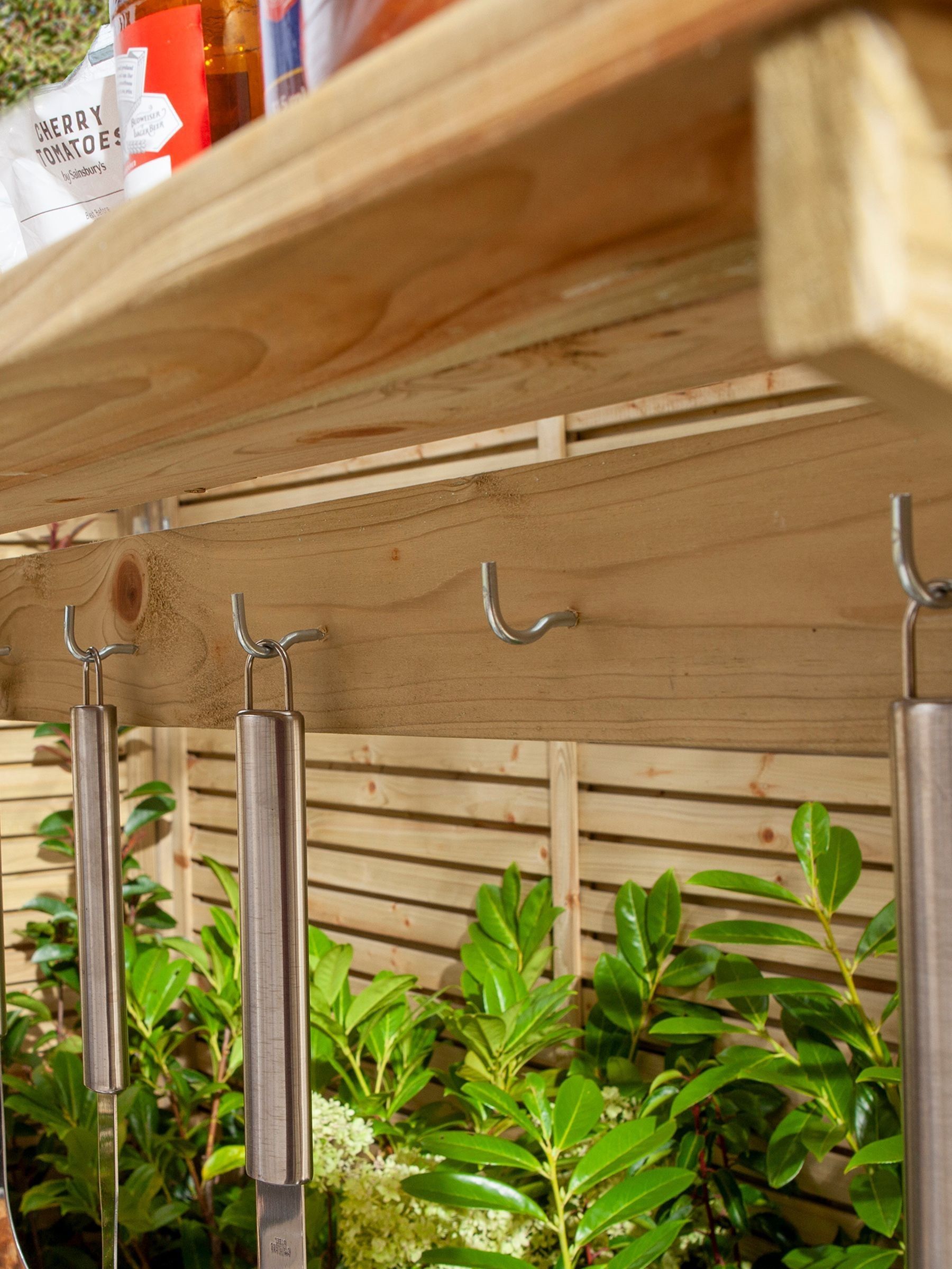 Buy Rowlinson Brown Outdoor Multi Functional Wooden BBQ Servery from ...