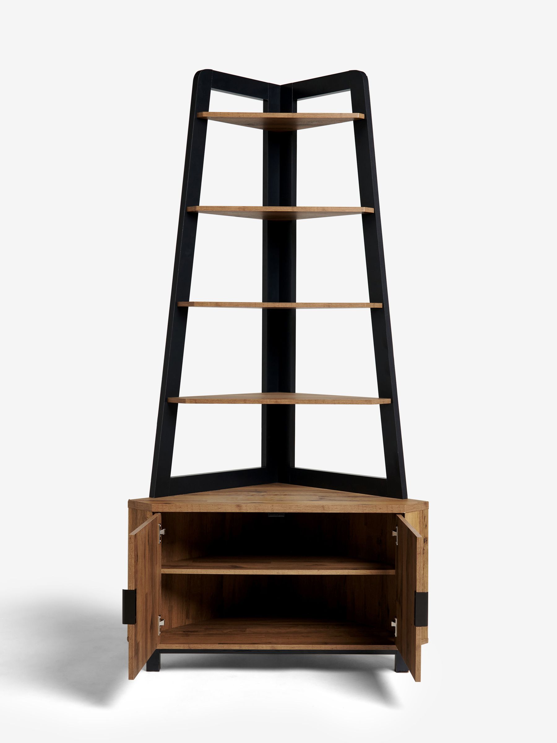 Buy Dark Bronx Oak Effect Large Corner Ladder Shelf from Next Ireland