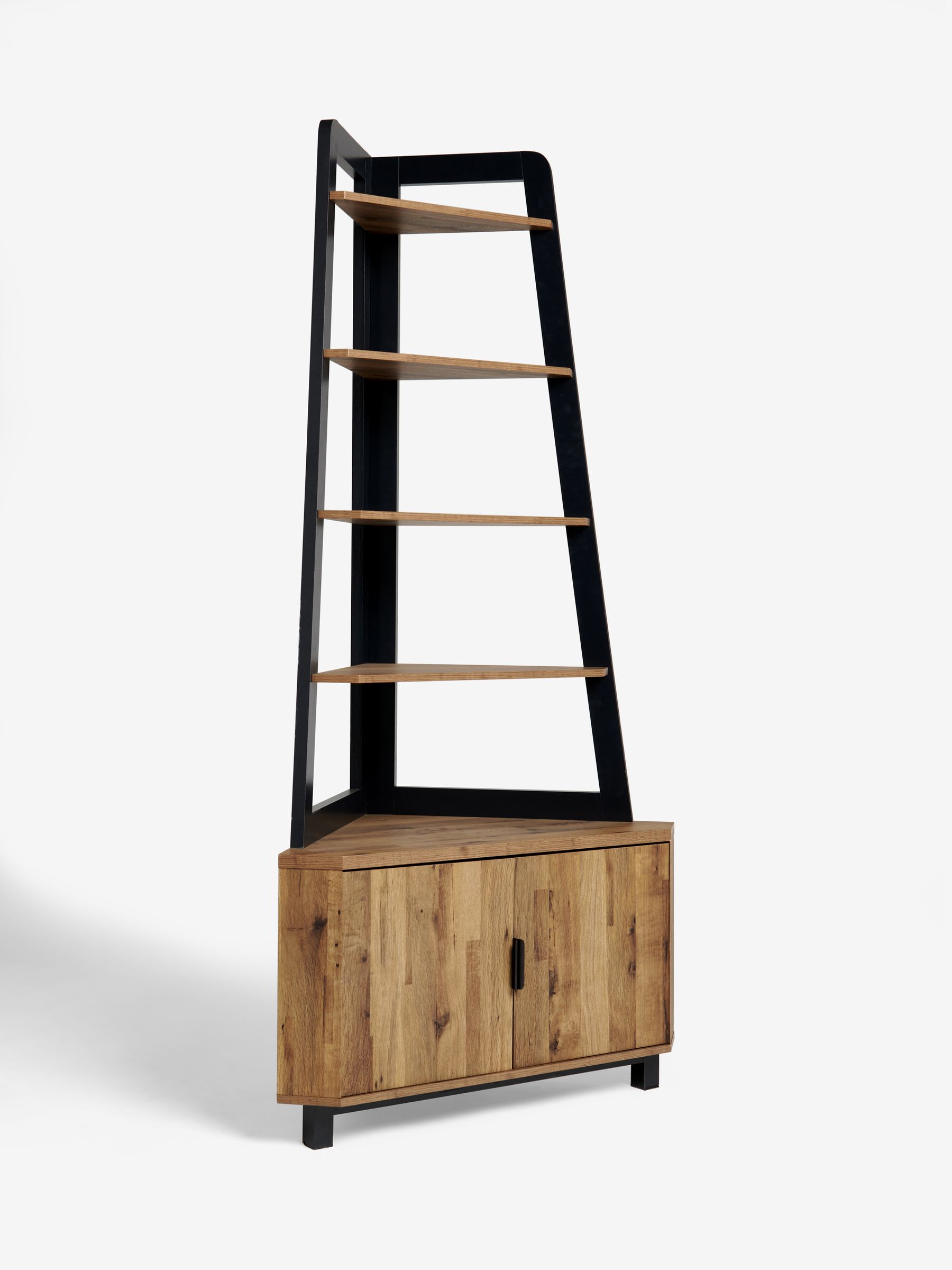 Buy Dark Bronx Oak Effect Large Corner Ladder Shelf from the Next UK ...