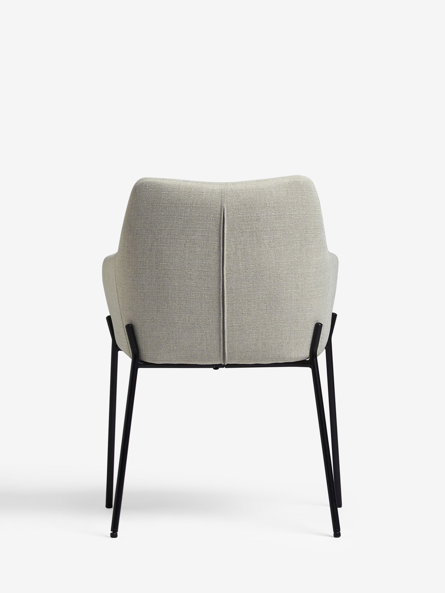 Buy Set of 2 Tweedy Plain Light Natural Quinn Black Legs Dining Chairs ...