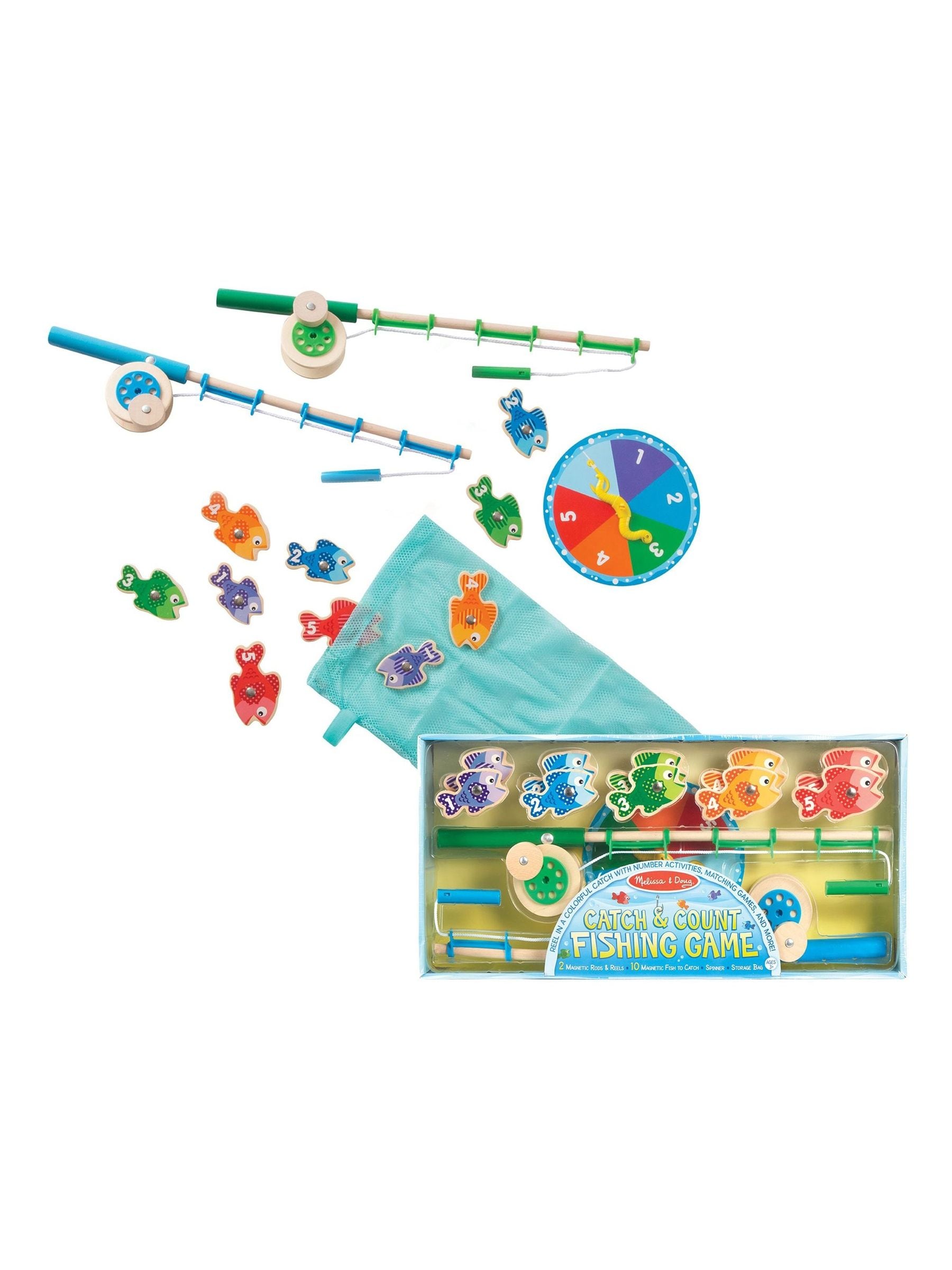 Melissa & doug catch & count wooden fishing game store