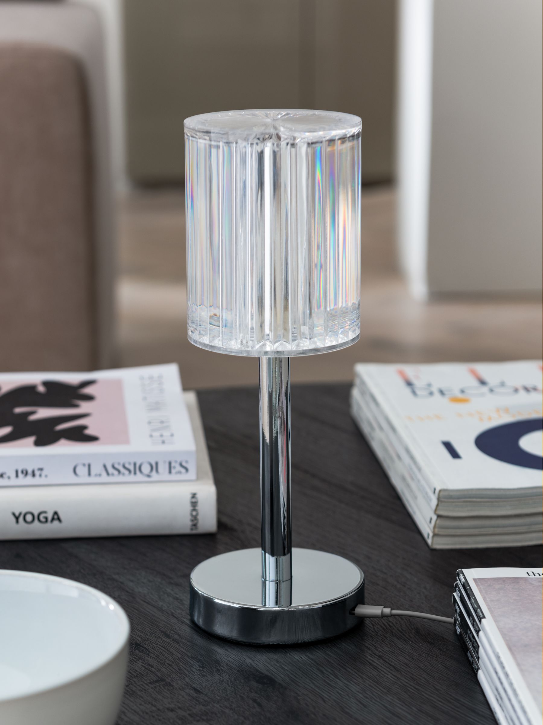 Buy Brushed Nickel Albus Rechargeable Ambient Wireless Table Lamp from ...