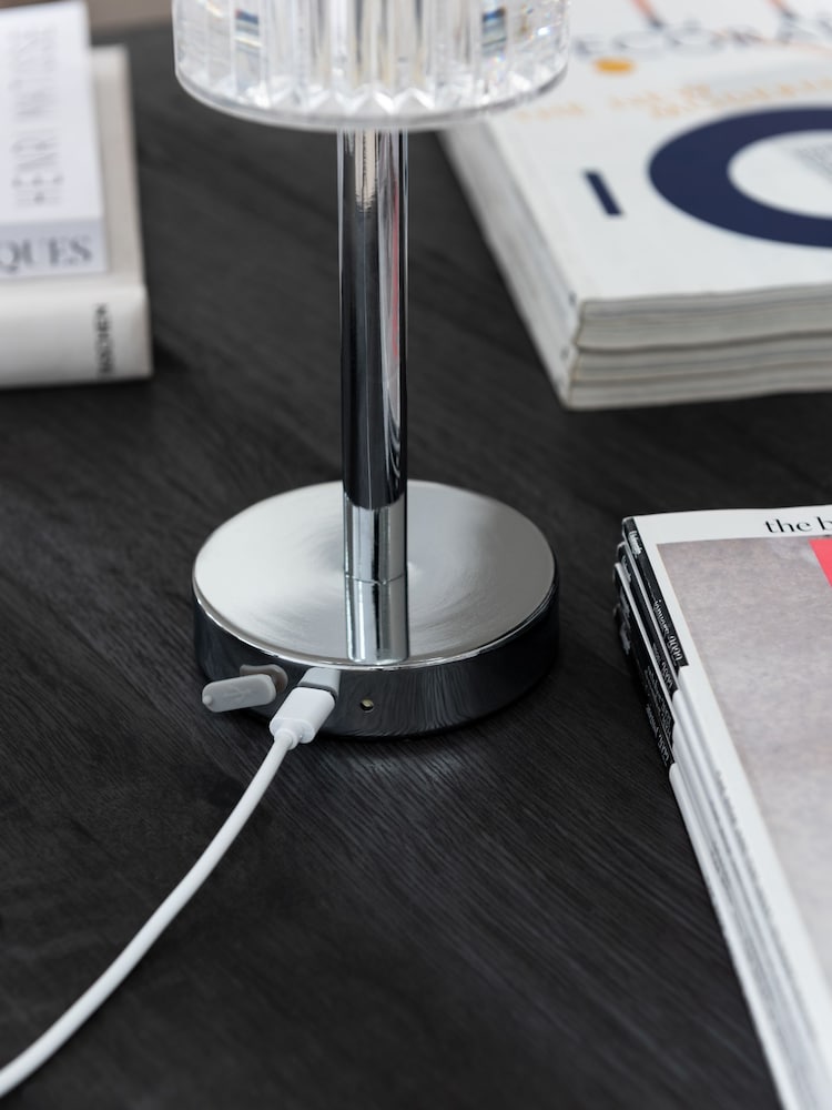 Buy Brushed Nickel Albus Rechargeable Ambient Wireless Table Lamp from ...