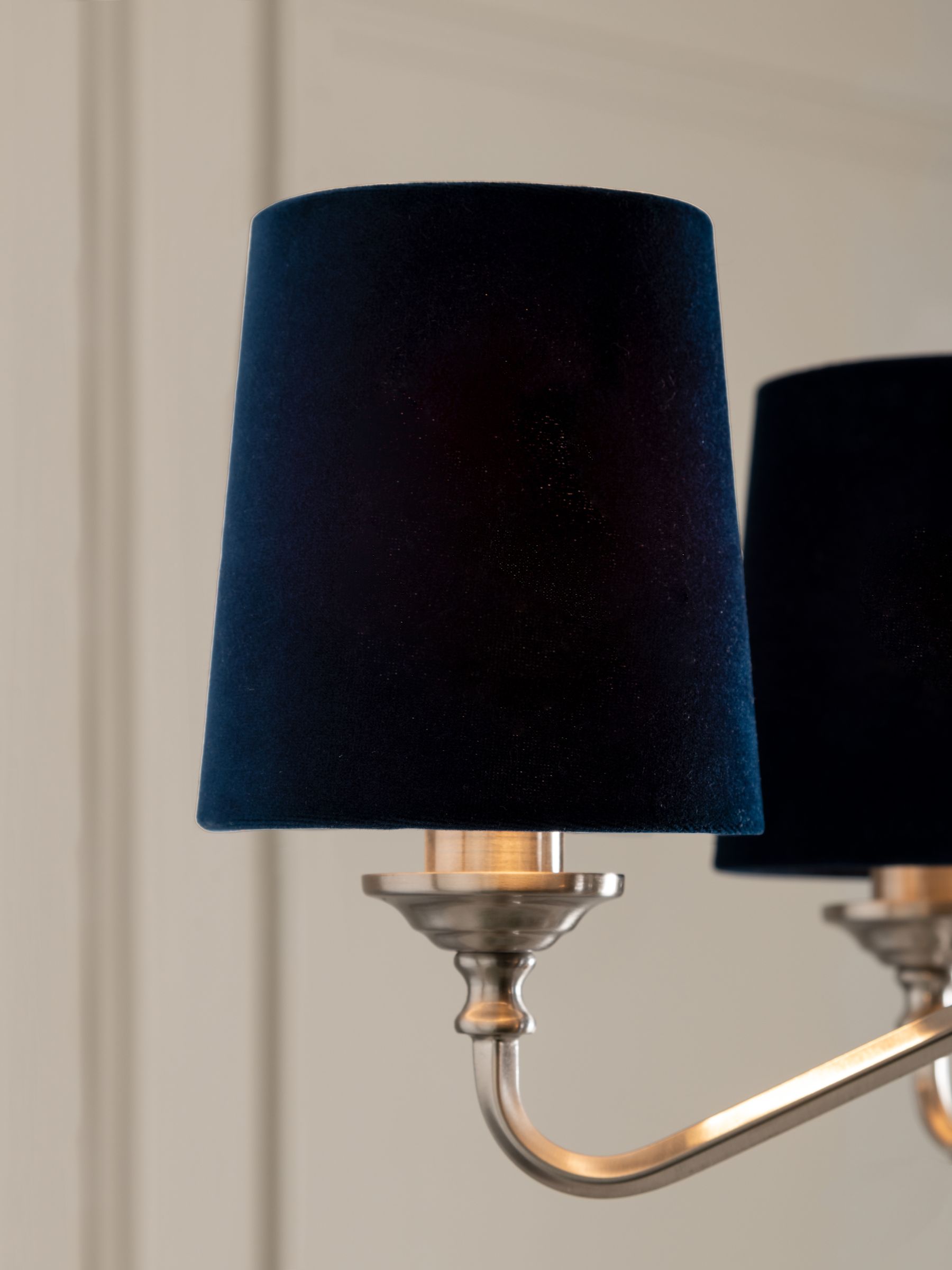 Buy 5 Pack Navy Blue Velvet Candle Light Shades from the Next UK online ...