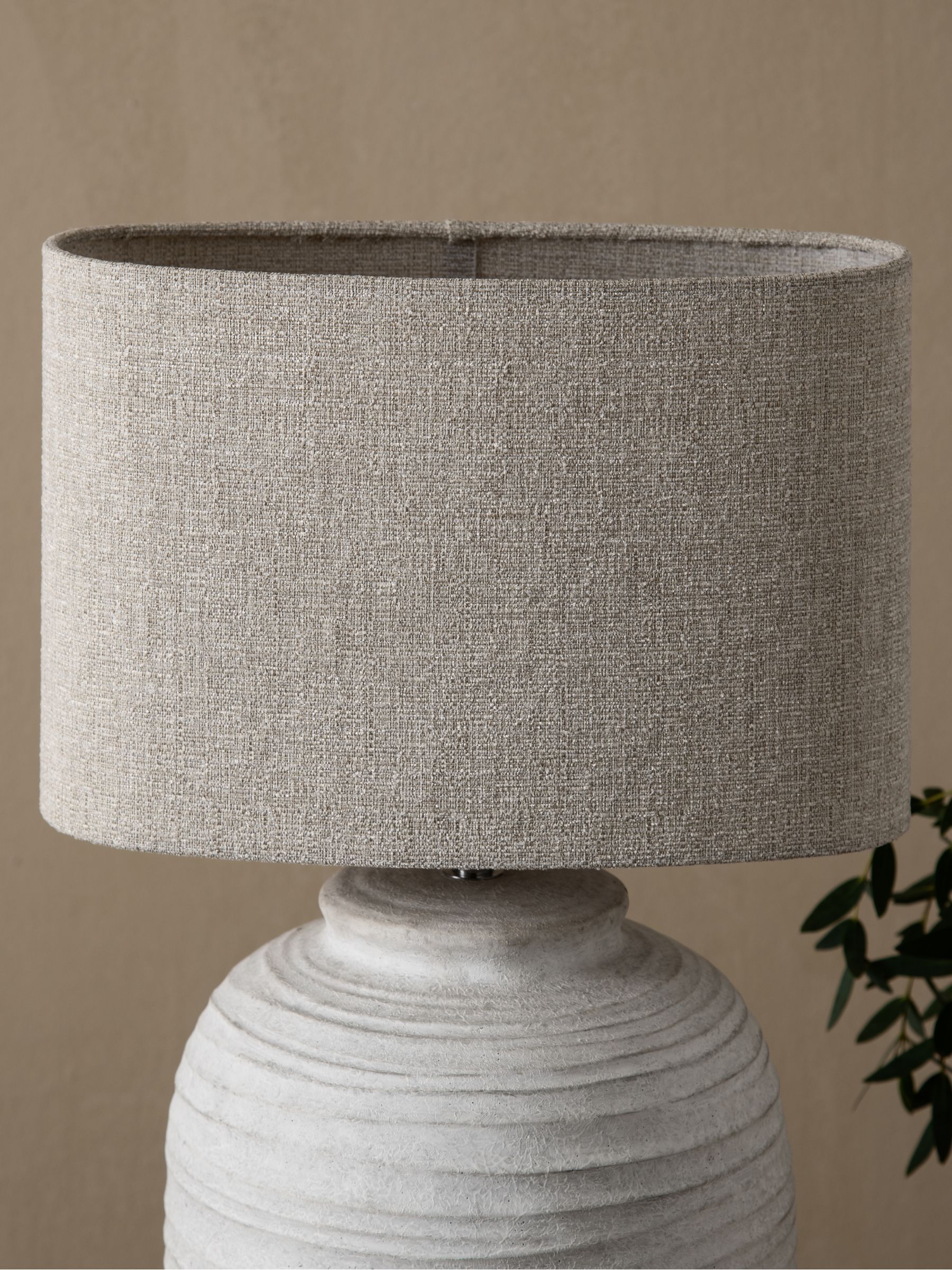 Buy Neutral Oval Tweedy Plain Light Shade from the Next UK online shop