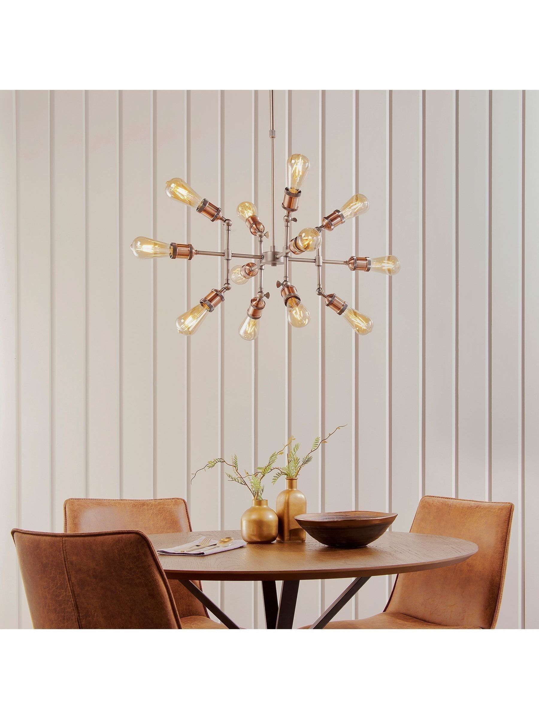 Buy Gallery Home Copper Hamilton 12 Bulb Ceiling Light Pendant from the ...