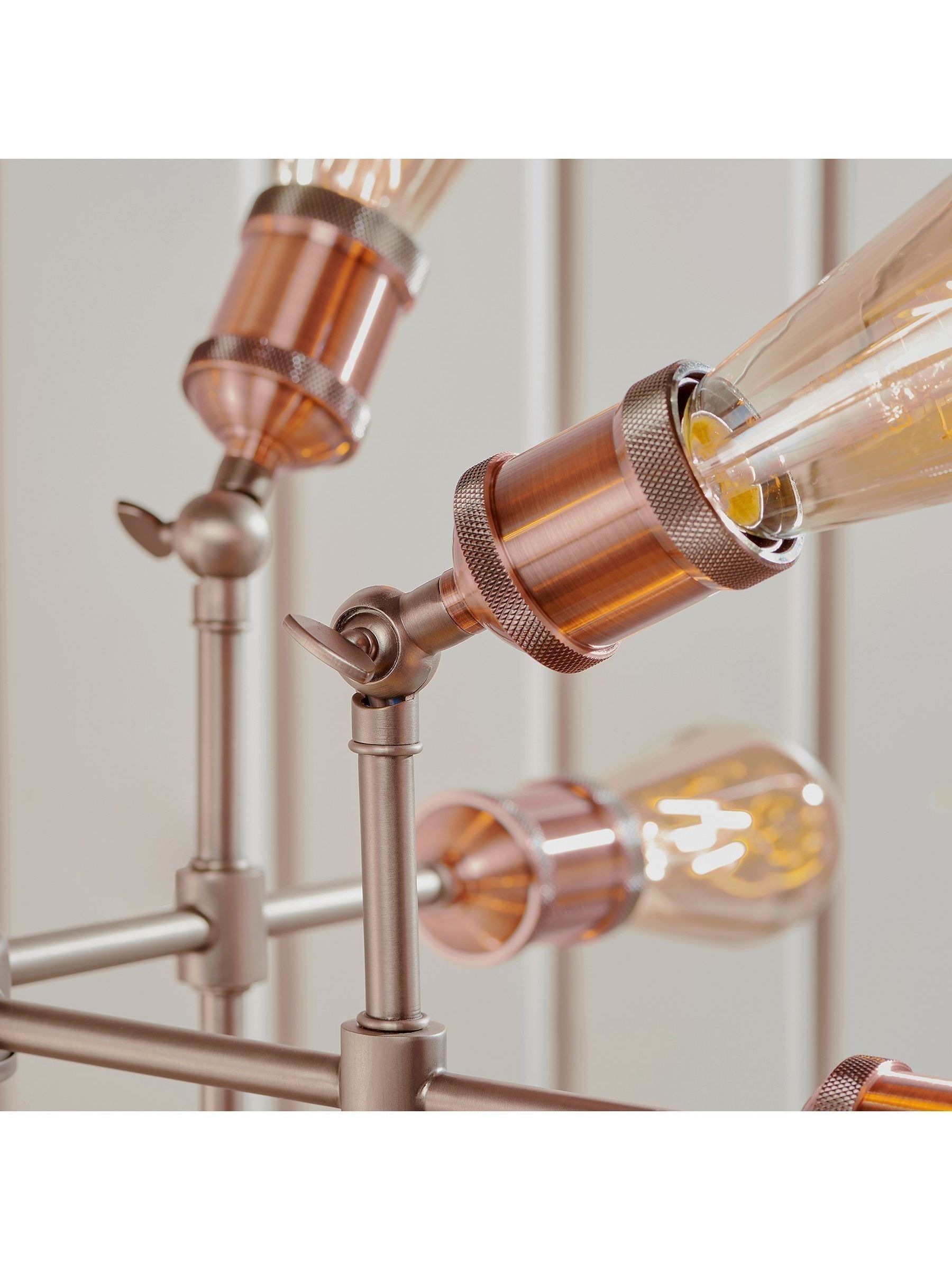 Buy Gallery Home Copper Hamilton 12 Bulb Ceiling Light Pendant from the ...