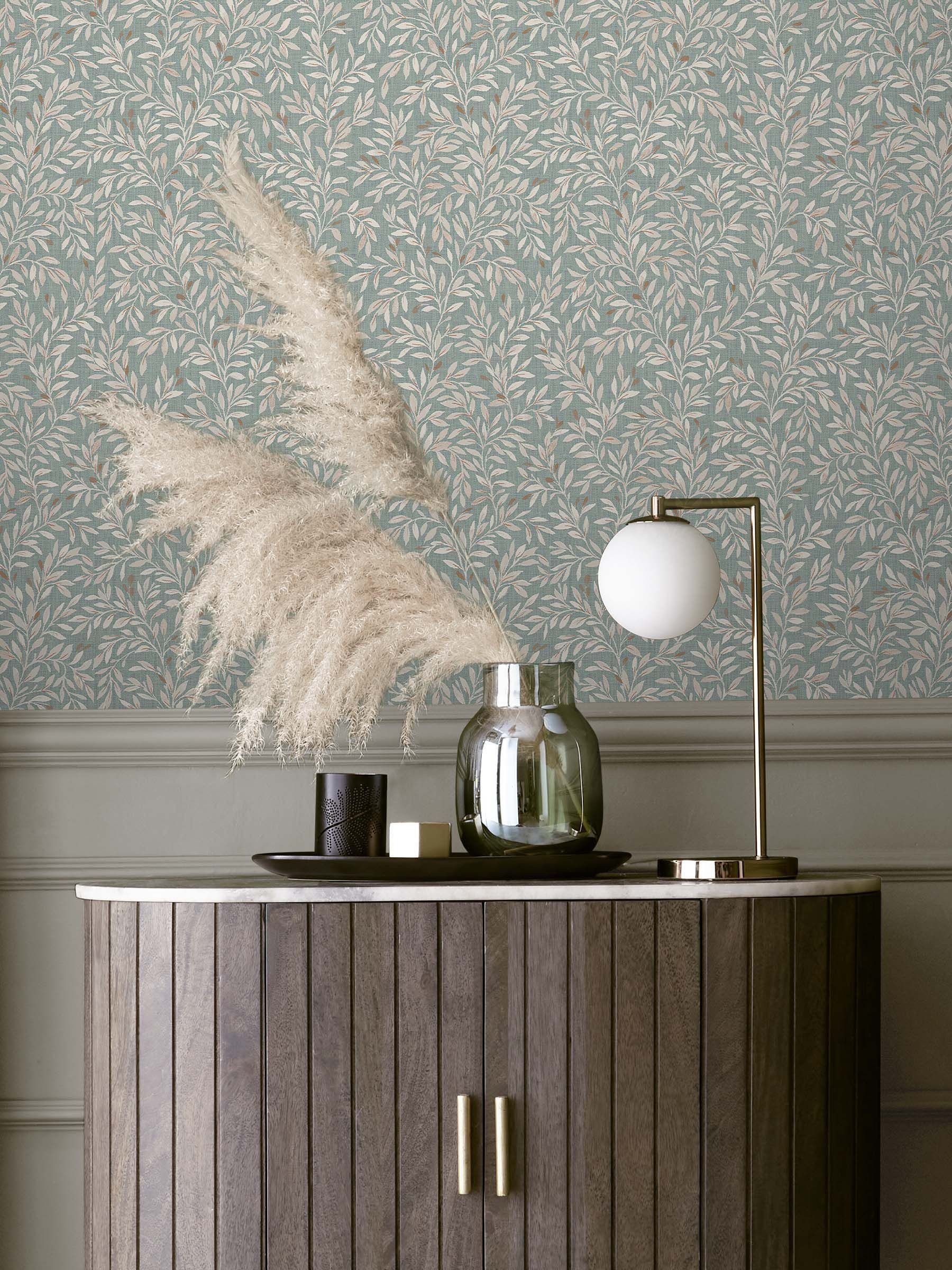 Buy Blue Ditsy Leaf A4 Wallpaper Sample from the Next UK online shop