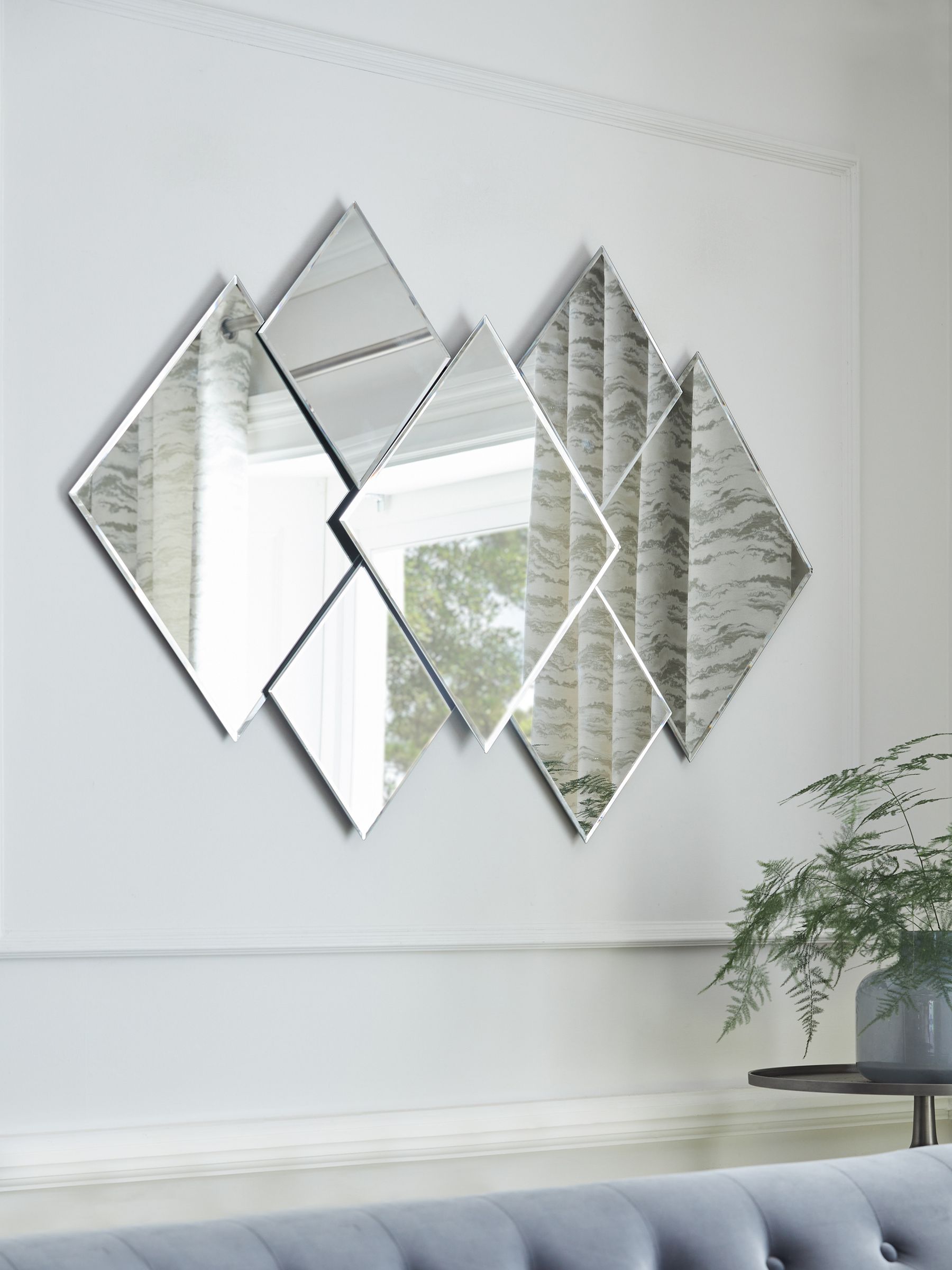Buy Clear Dakota Diamond Statement Wall Mirror from Next Ireland