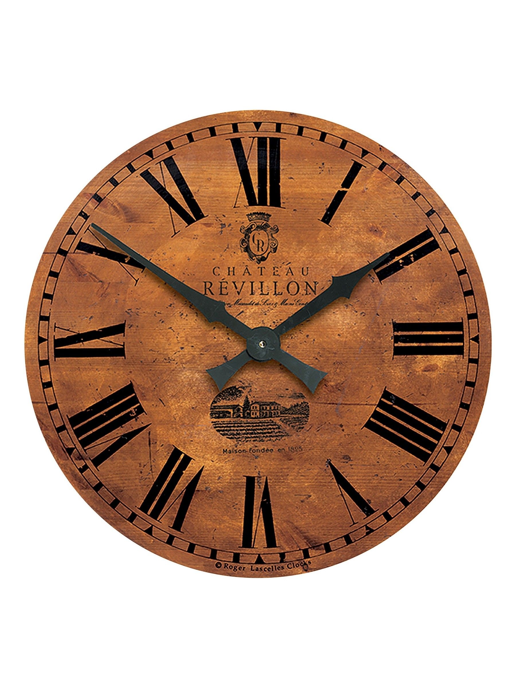 Buy Brookpace Lascelles Brown Open Faced French Wine Chateau Wall Clock ...