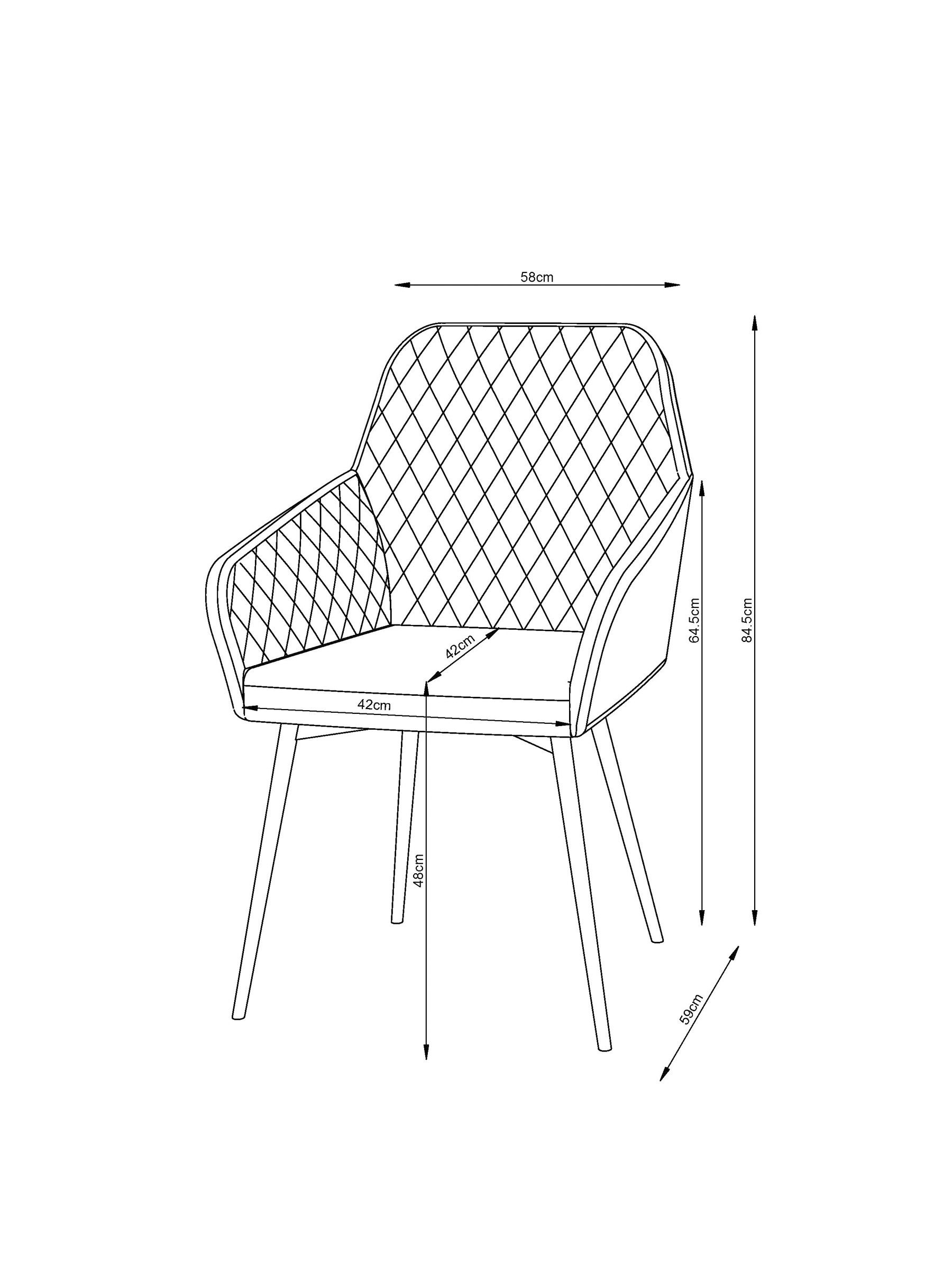 Buy Set of 2 Soft Velvet Black Hamilton Black Leg Quilted Dining Chairs ...