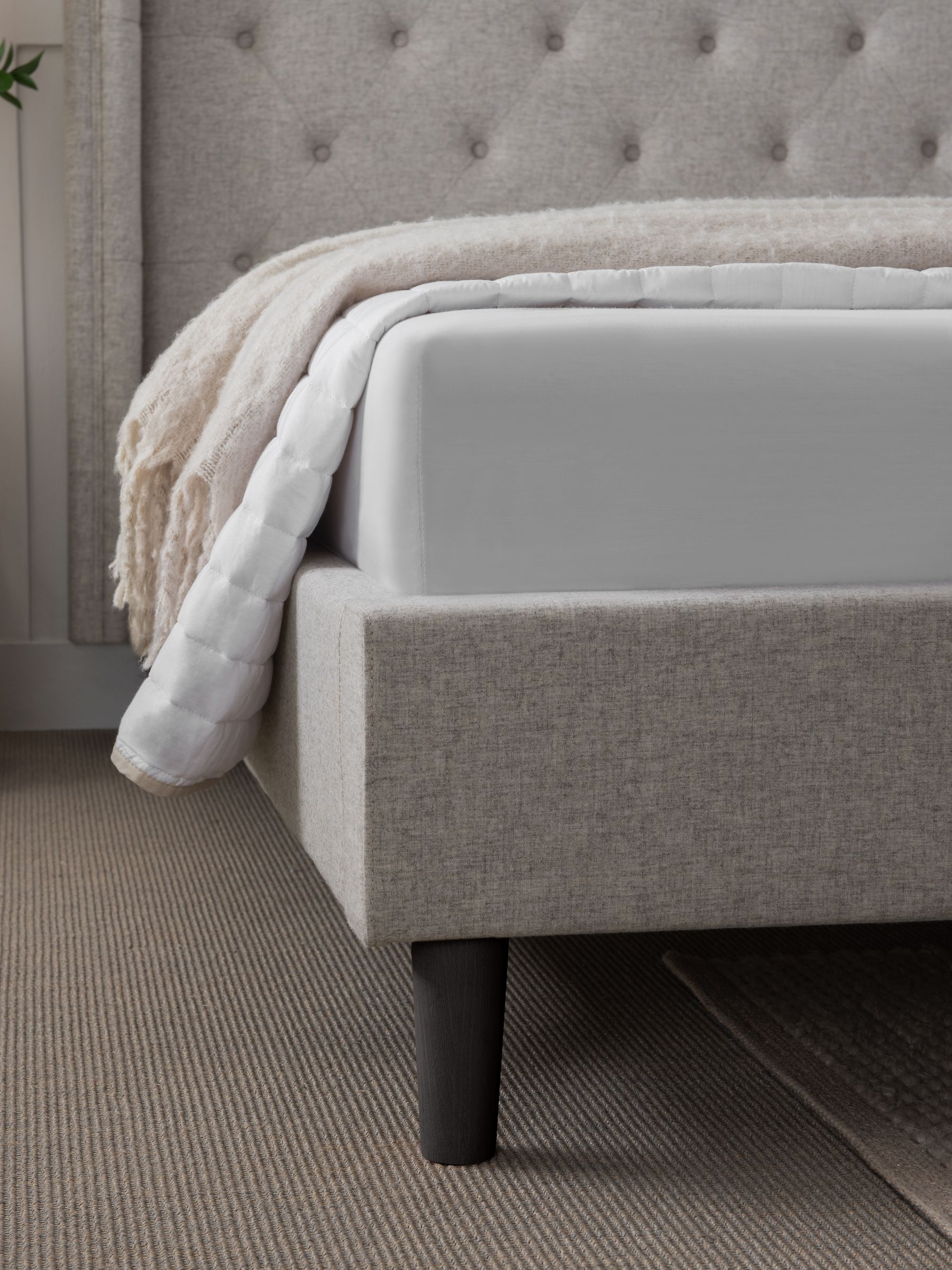 Buy Wool Blend Natural Stone Grayson Upholstered Bed Frame from the ...