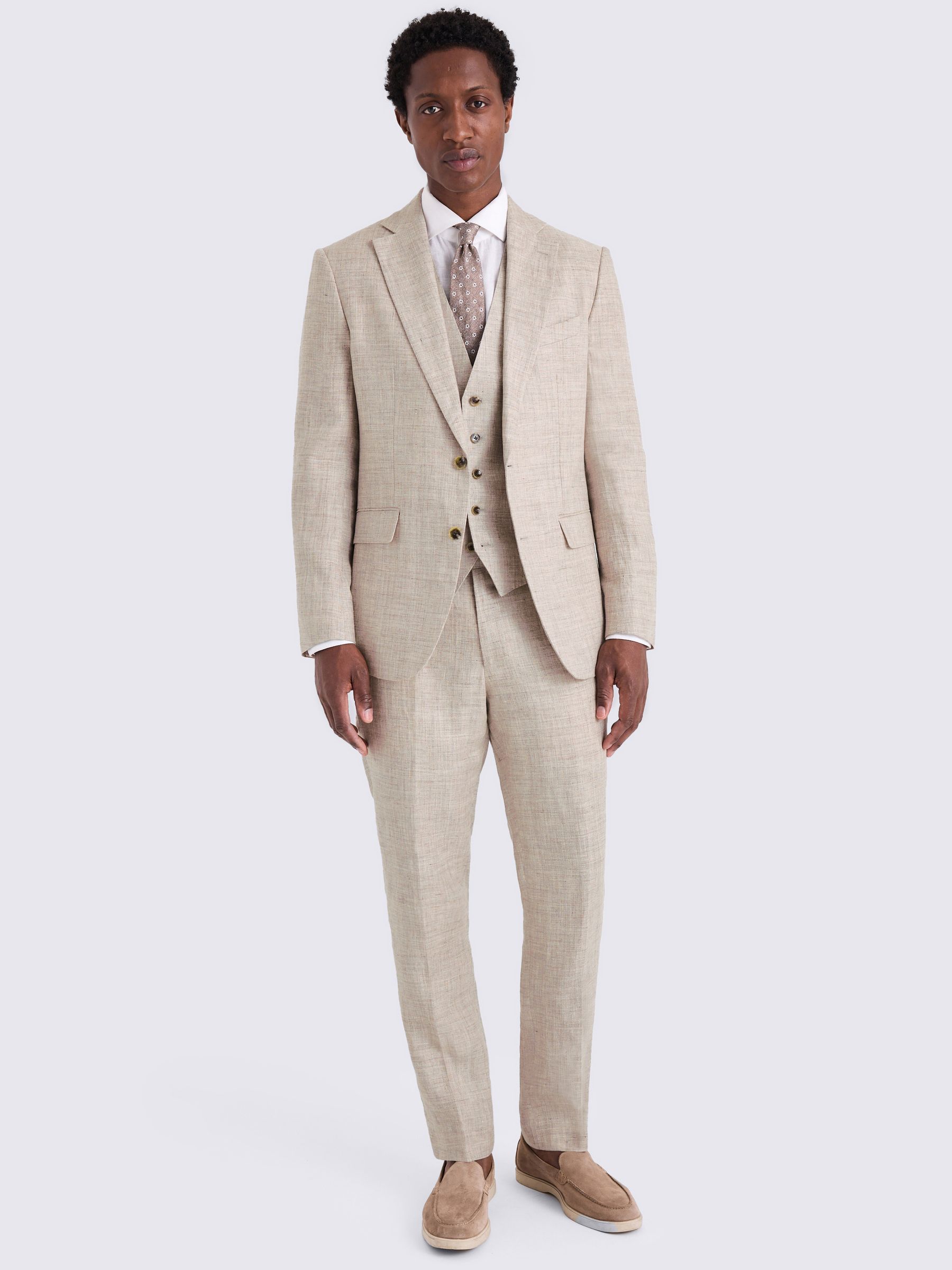 Buy MOSS Oatmeal Tailored Fit Linen Suit Jacket from the Next UK online ...