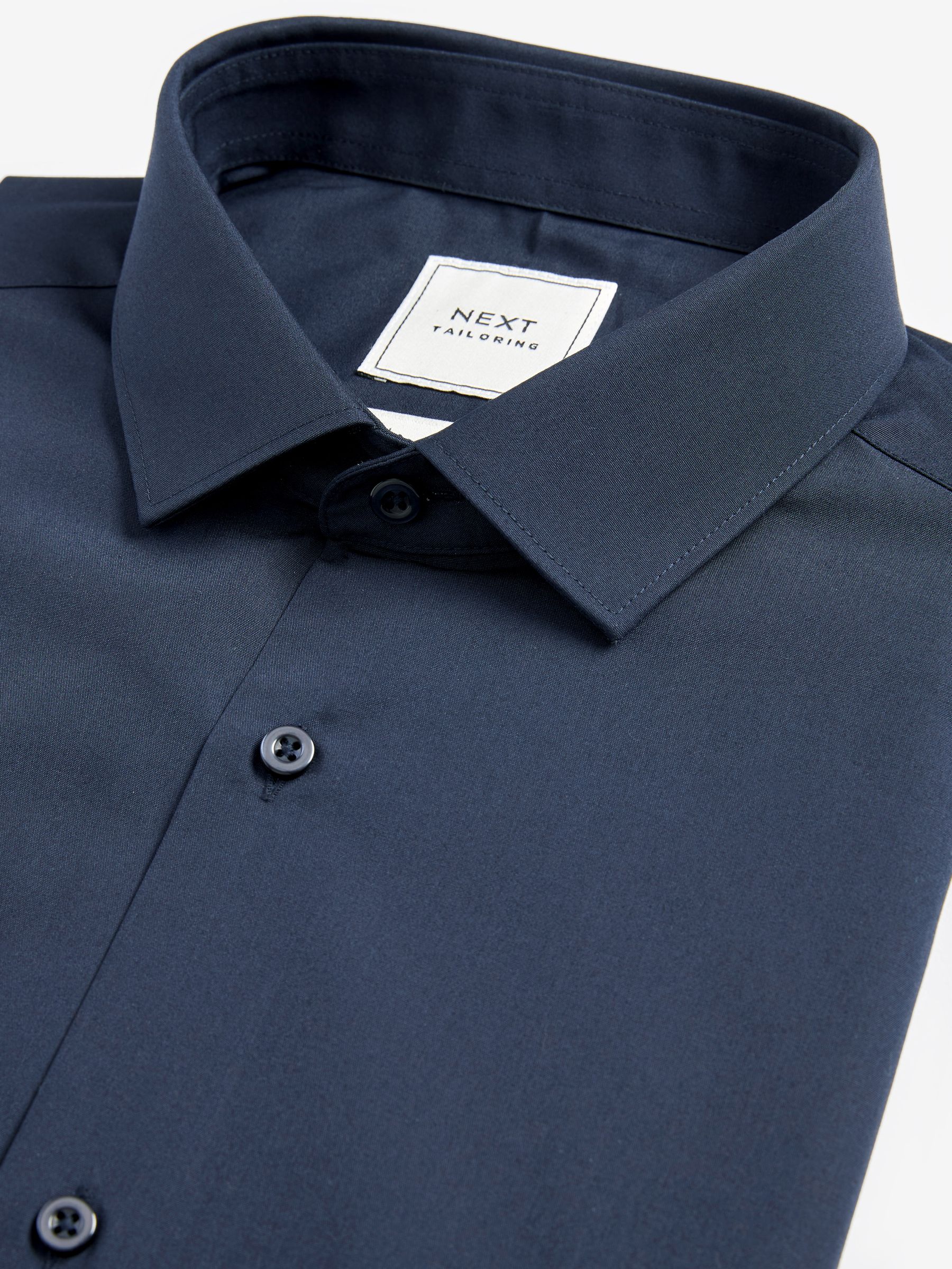 Buy Blue Navy Slim Fit Easy Care Single Cuff Smart Shirt from the Next ...