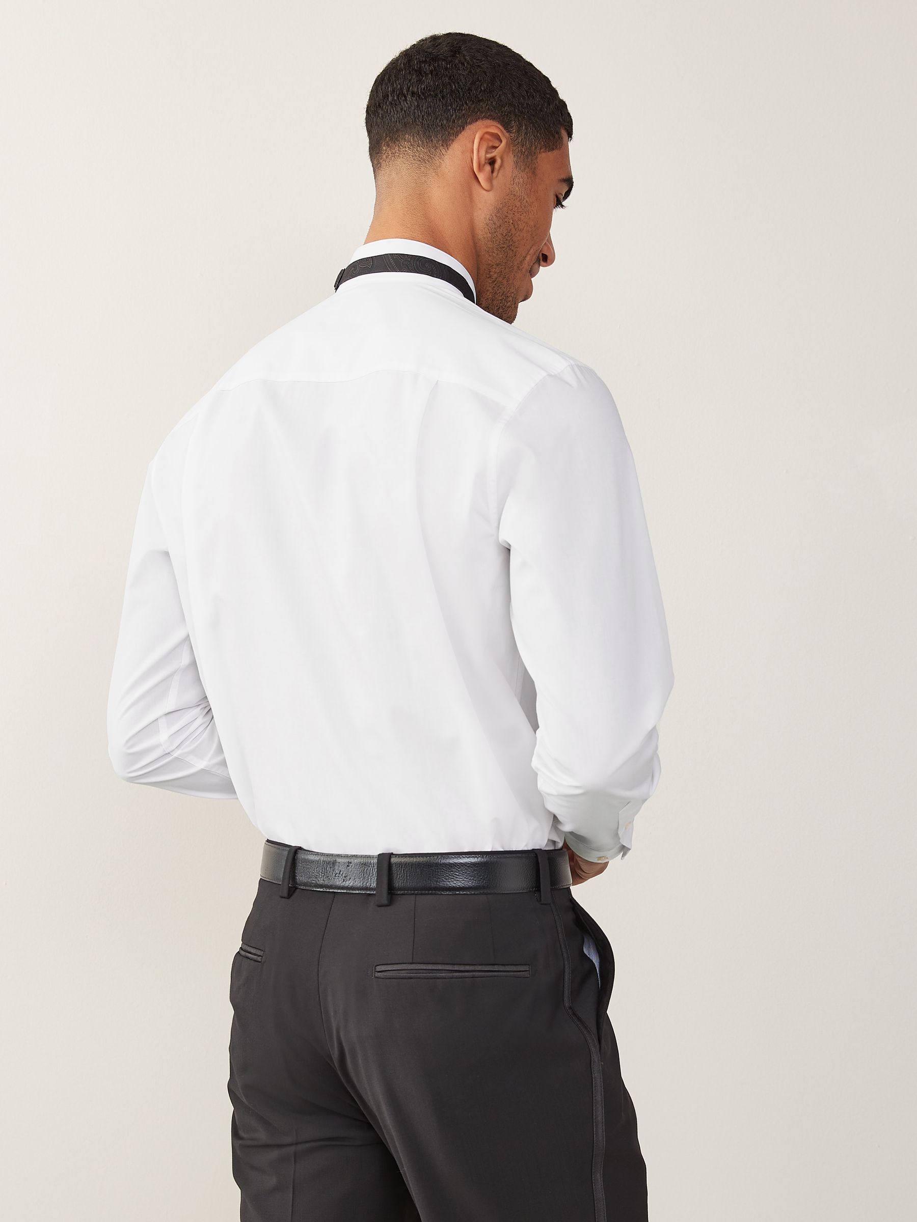 Buy White Regular Fit Easy Care Single Cuff Wing Collar Smart Shirt ...