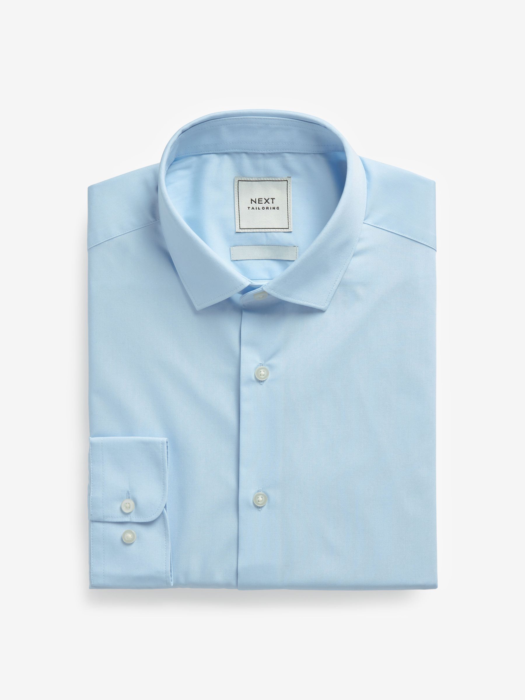 Buy Light Blue Skinny Fit Easy Care Single Cuff Smart Shirt from the ...