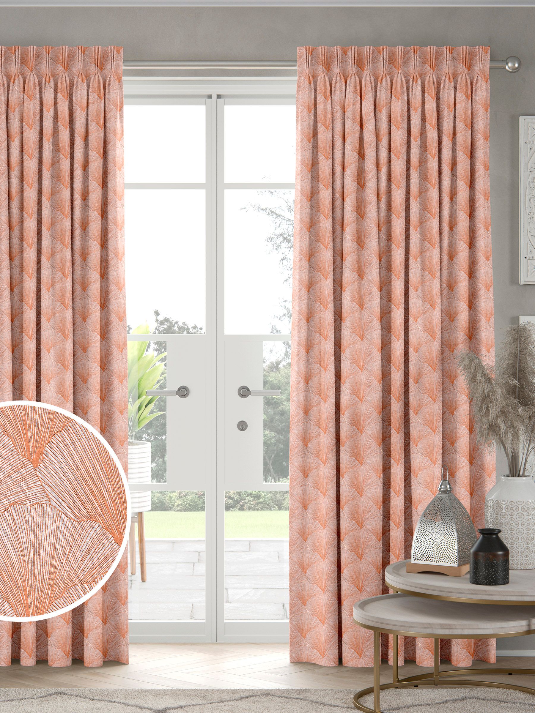 Buy Papaya Orange Merritt Made To Measure Curtains from the Next UK online shop