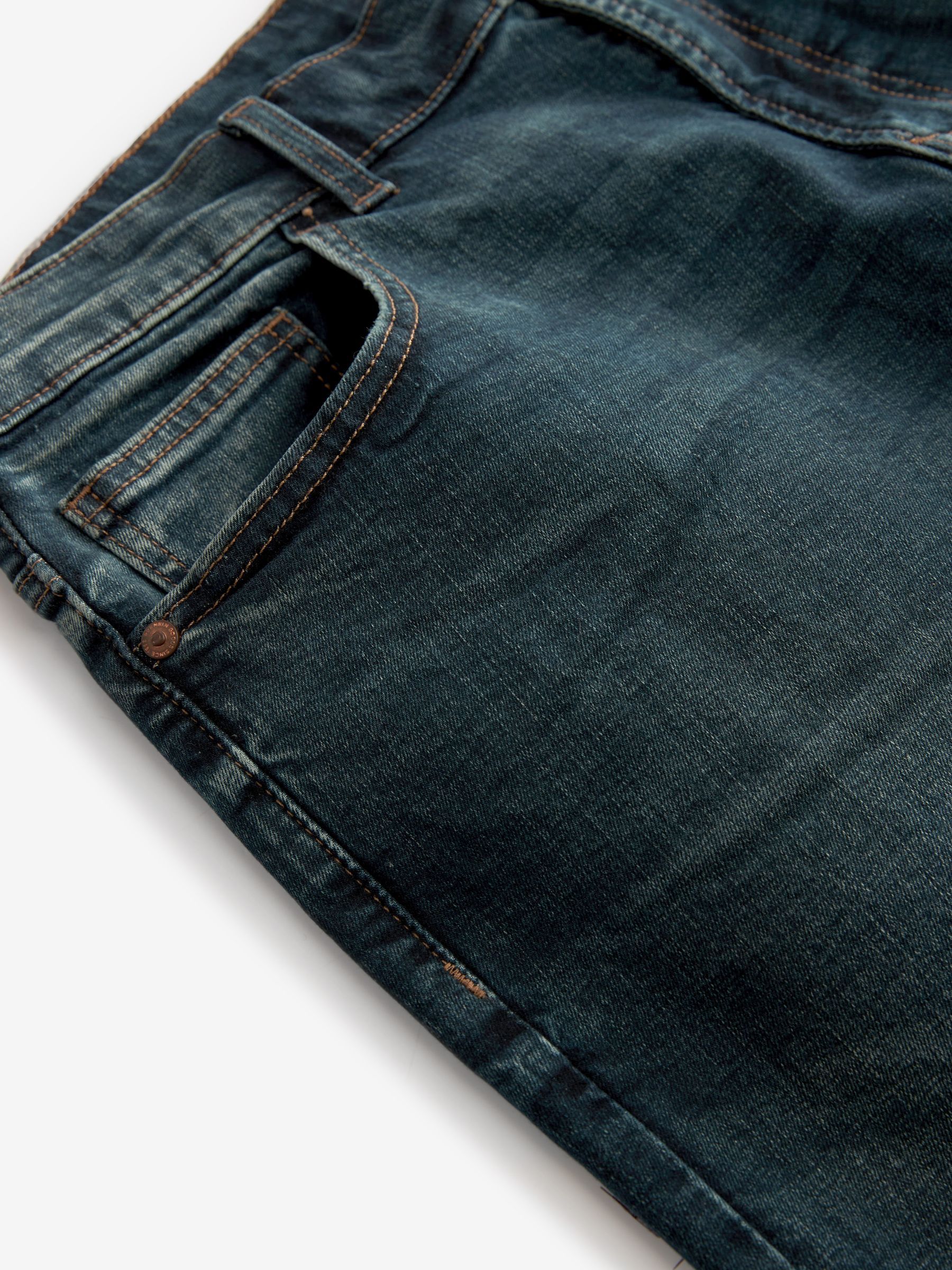 Buy Mid Tint Straight Fit Authentic Stretch Denim Jeans from the Next ...