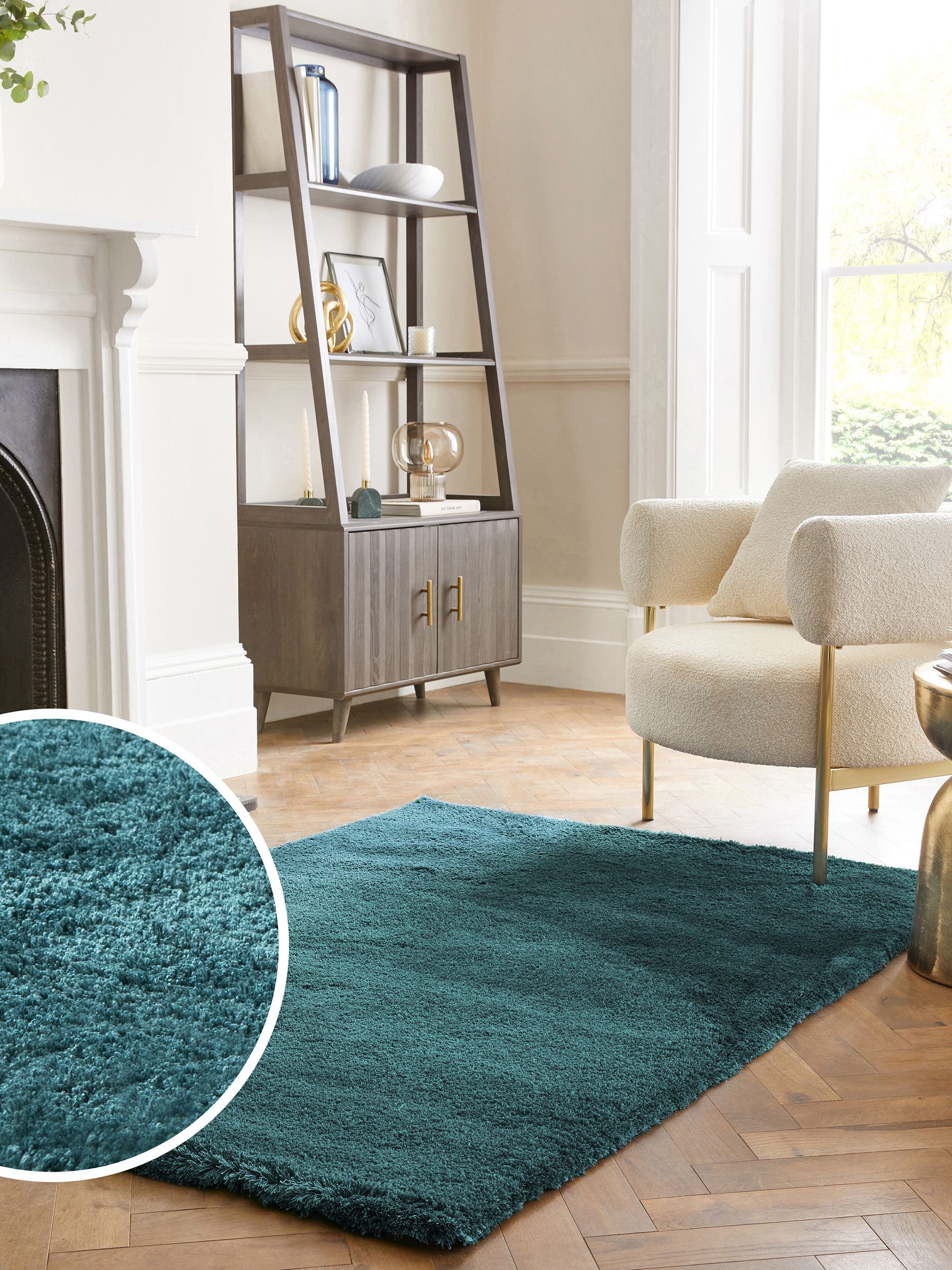 Buy Teal Blue Super Softy Rug from the Next UK online shop