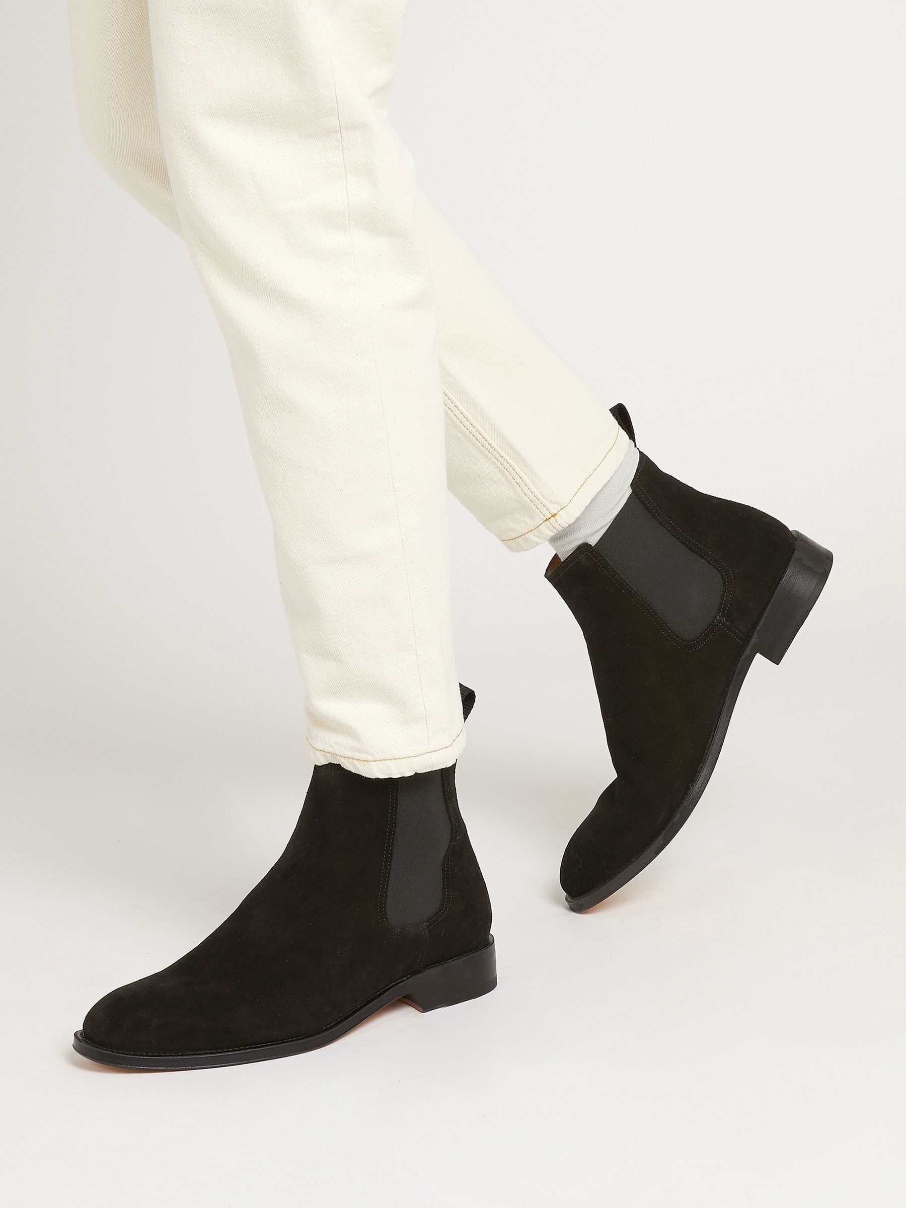 Buy Jones Bootmaker Ink Black Cheltenham Handmade Chelsea Boots from ...