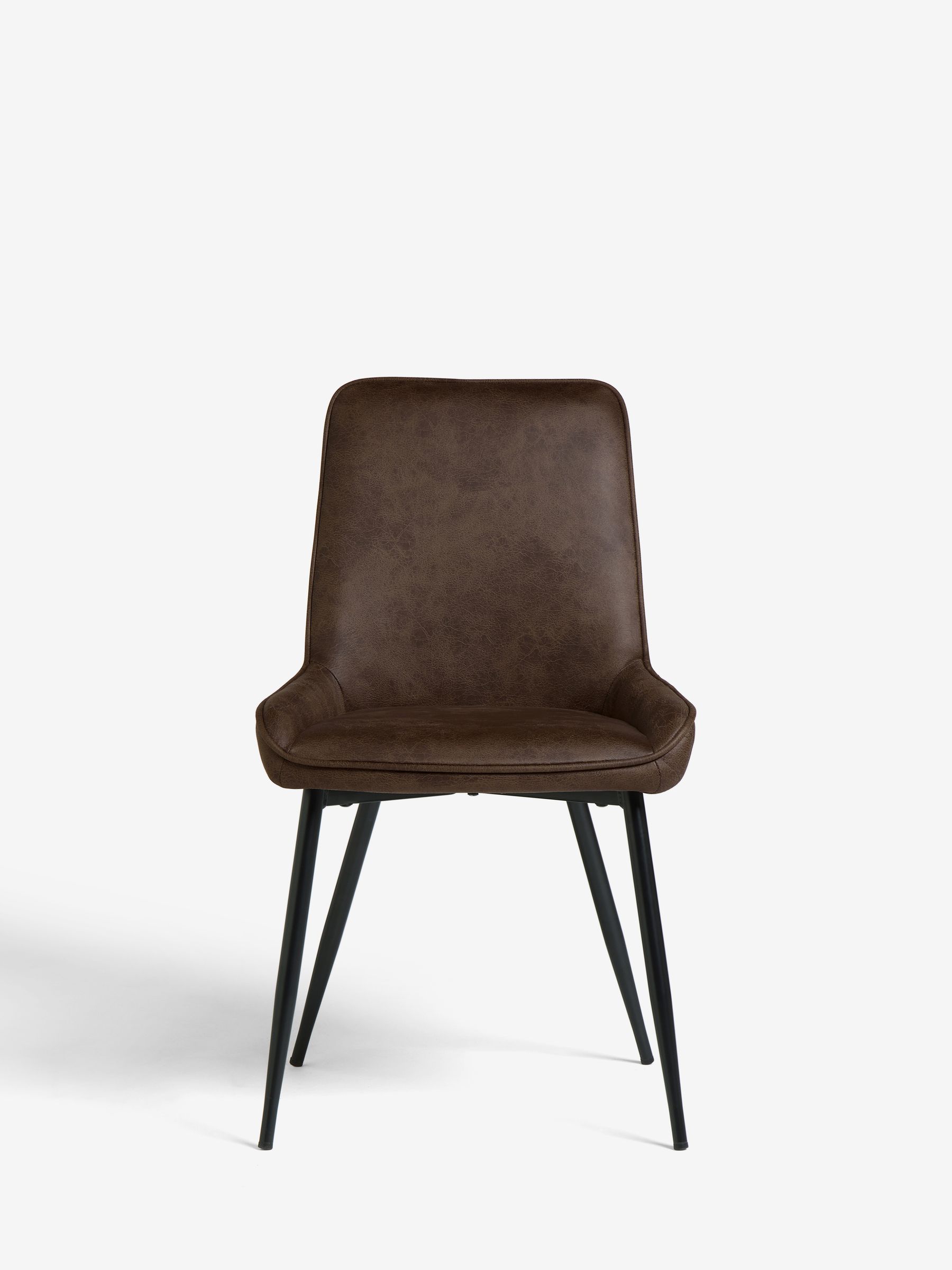 Buy Set of 2 Monza Faux Leather Peppercorn Brown Hamilton Black Leg ...