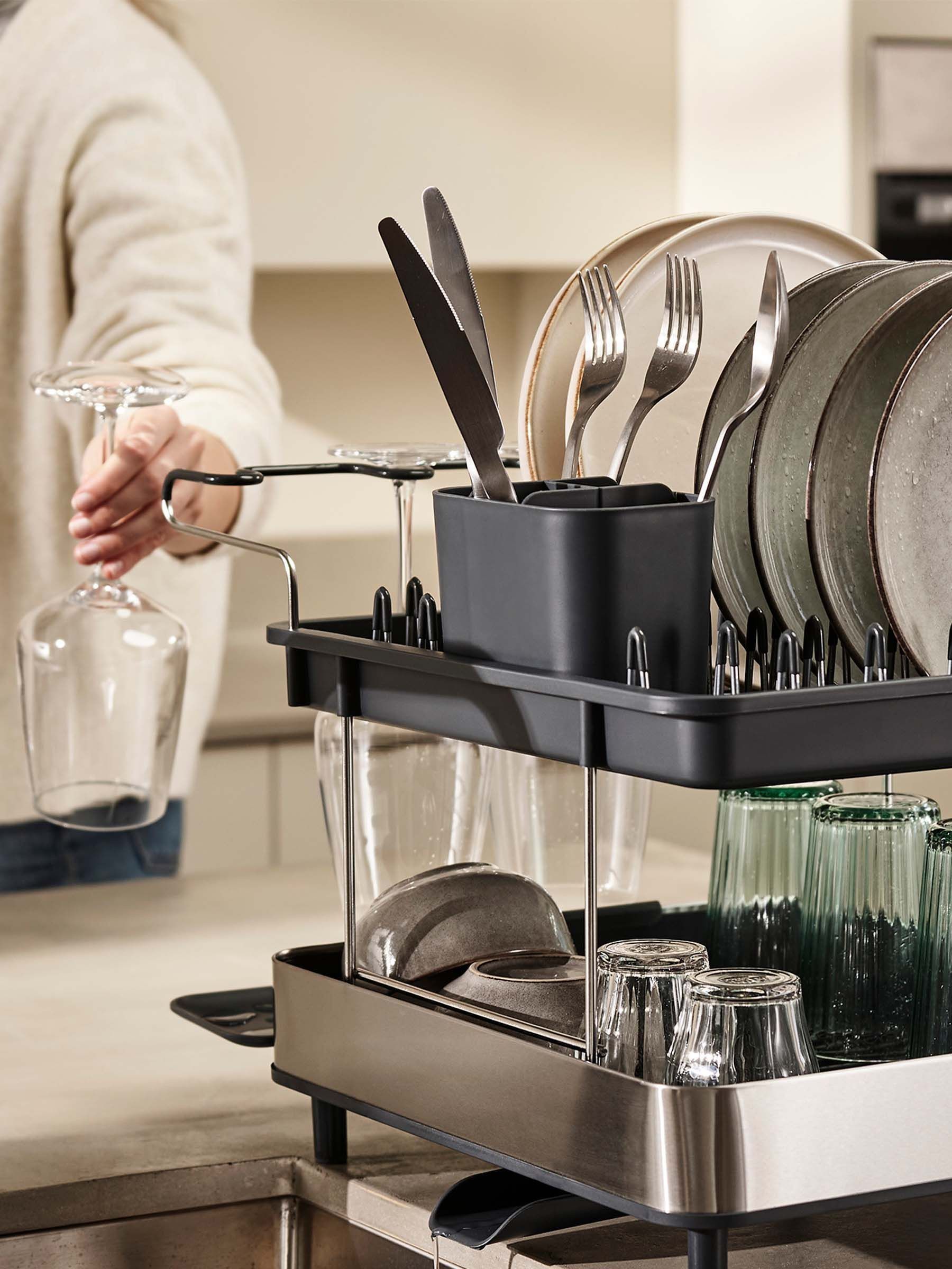 Buy Joseph Joseph Silver 2 Tier Dish Rack from the Next UK online shop