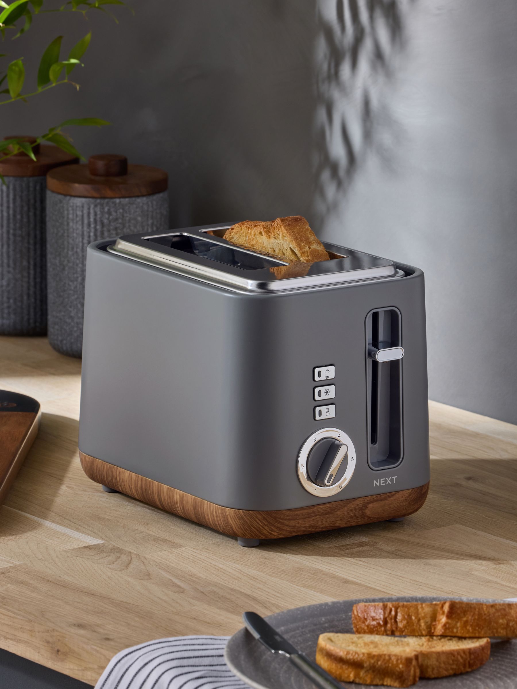 Buy Grey Bronx Wood Effect 2 Slice Toaster from the Next UK online shop