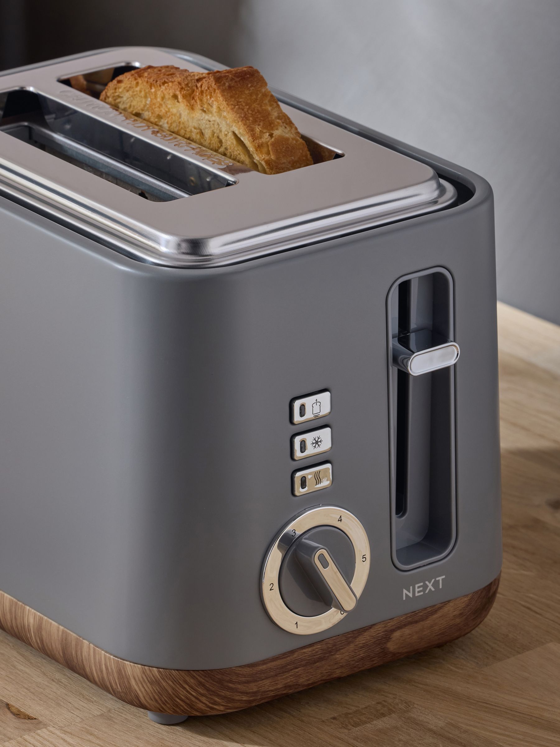 Buy Grey Bronx Wood Effect 2 Slice Toaster from the Next UK online shop