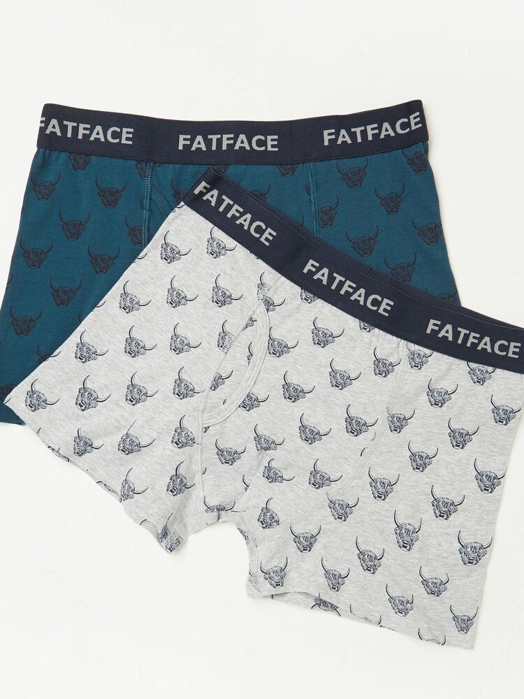 Buy Fat Face Green Hamish Highland Cow Boxers from the Next UK online shop