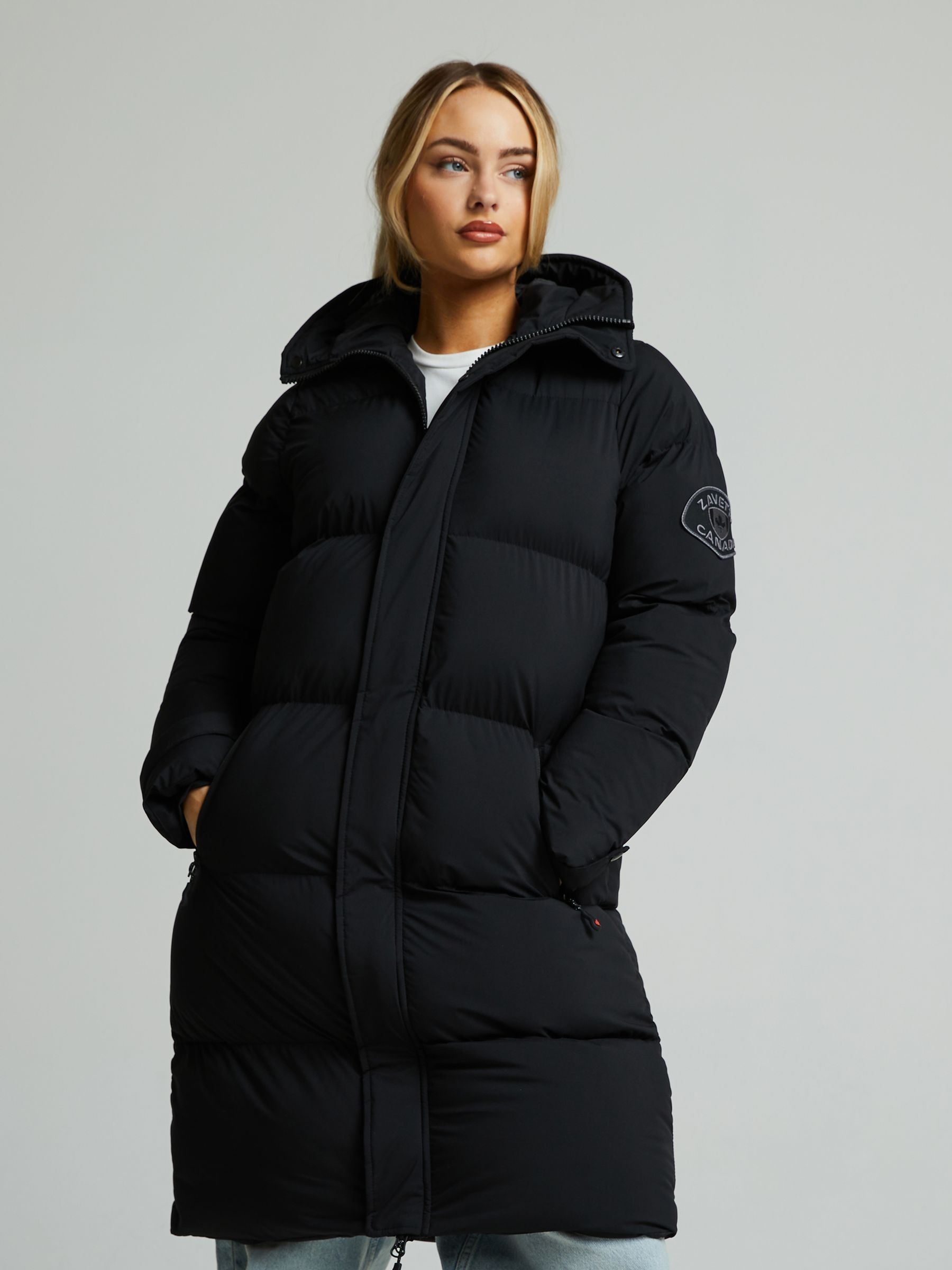 Buy Zavetti Canada Jet Black Alora Longline Puffer Coats from Next Ireland