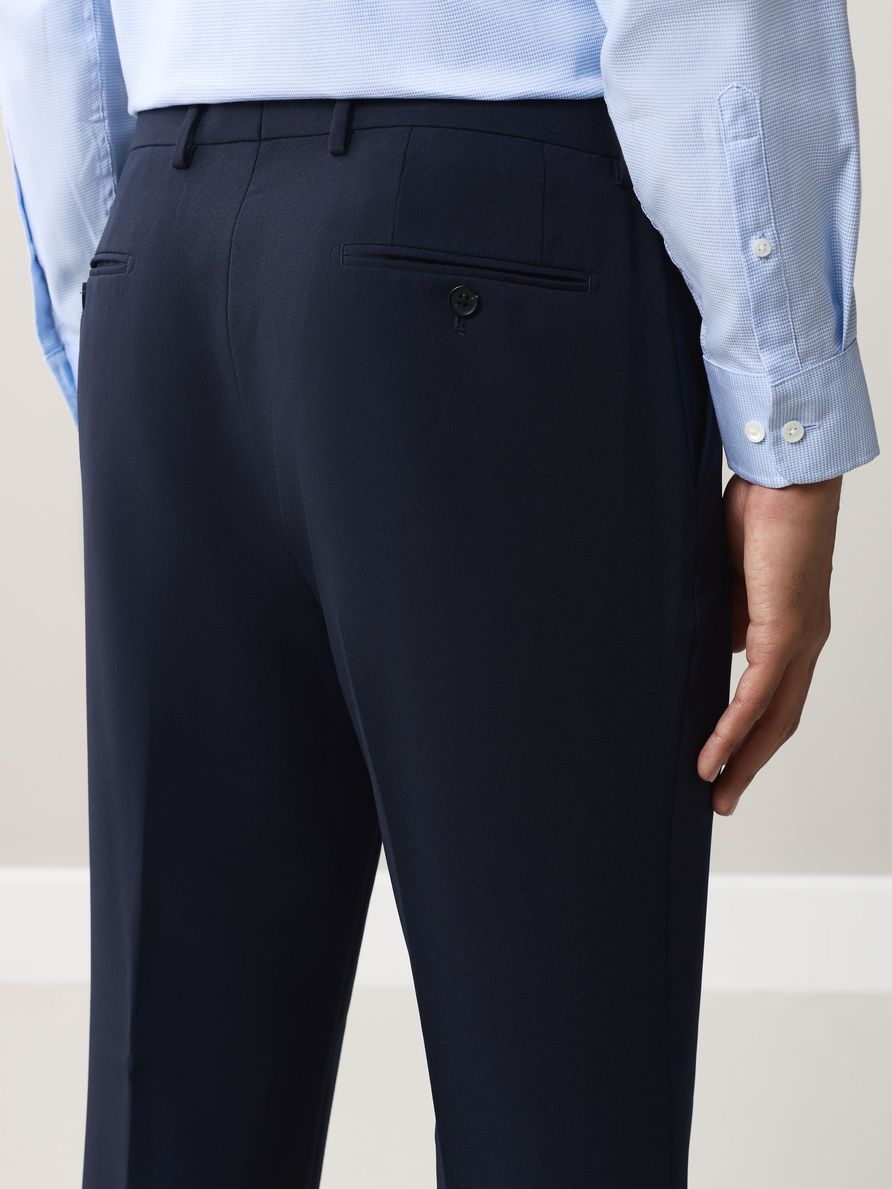 Buy Navy Blue Regular Fit Essential Suit Trousers from the Next UK ...