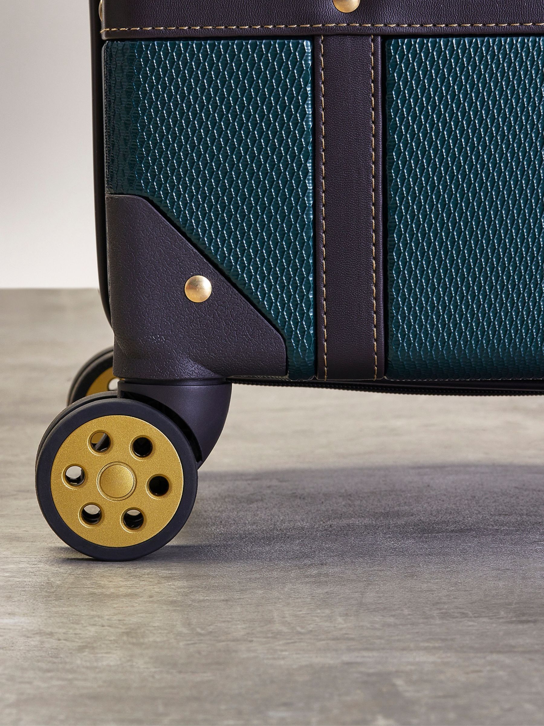 Buy Rock Luggage Emerald Green Vintage Medium Suitcase from the Next UK ...