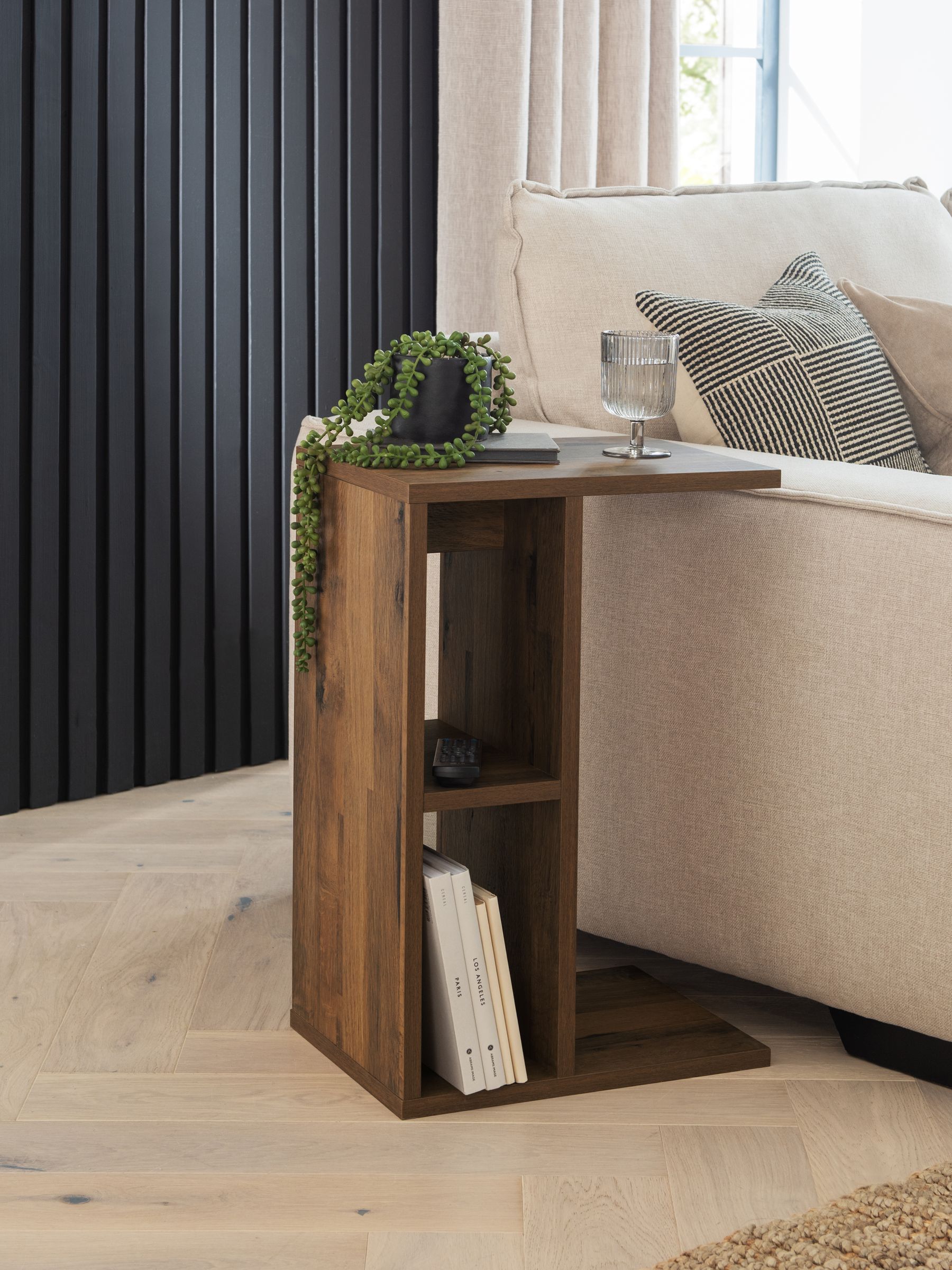 Buy Dark Bronx Oak Effect Side Table from the Next UK online shop