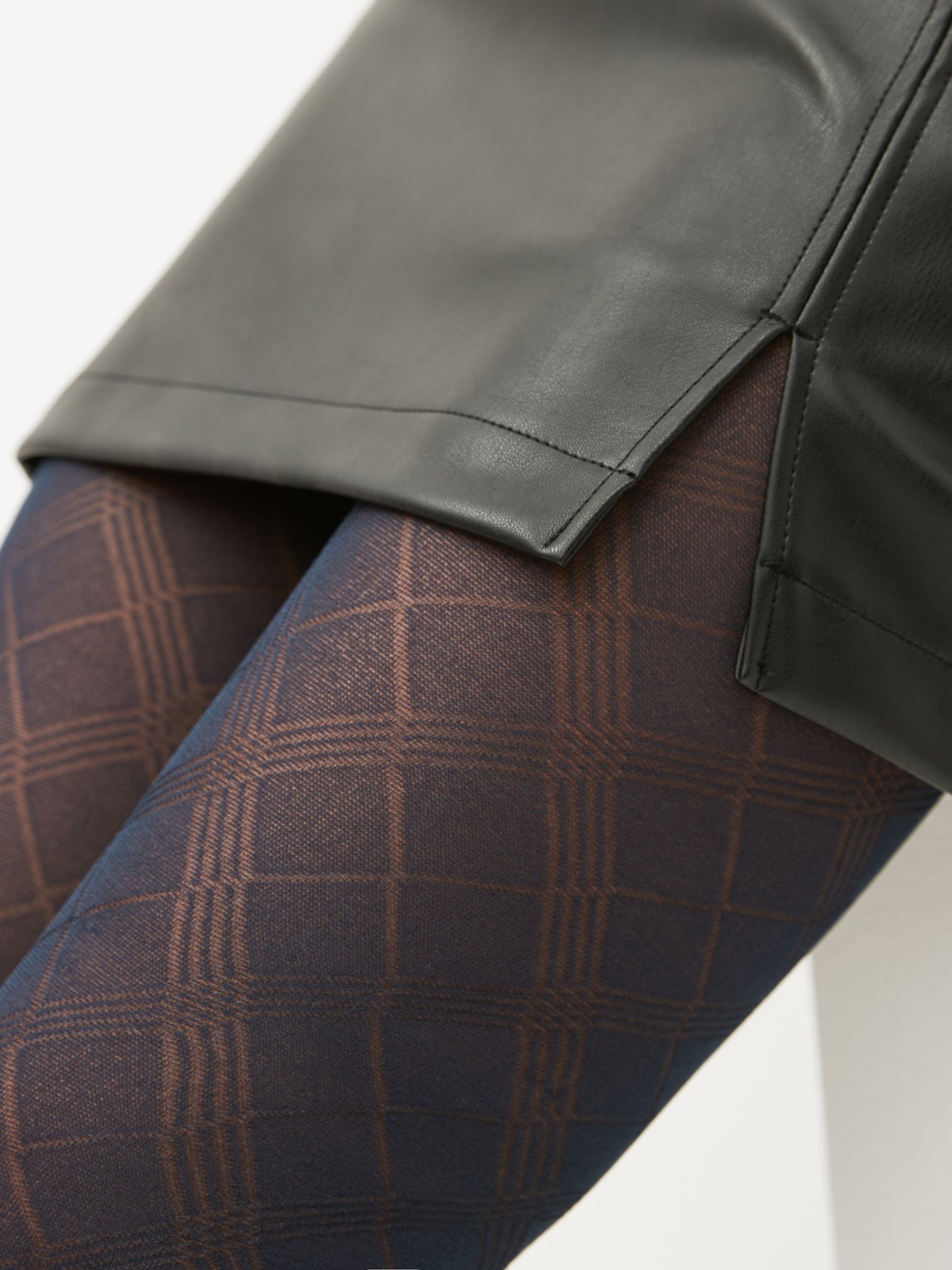 Buy Navy Check Pattern Tights 1 Pack from Next Australia