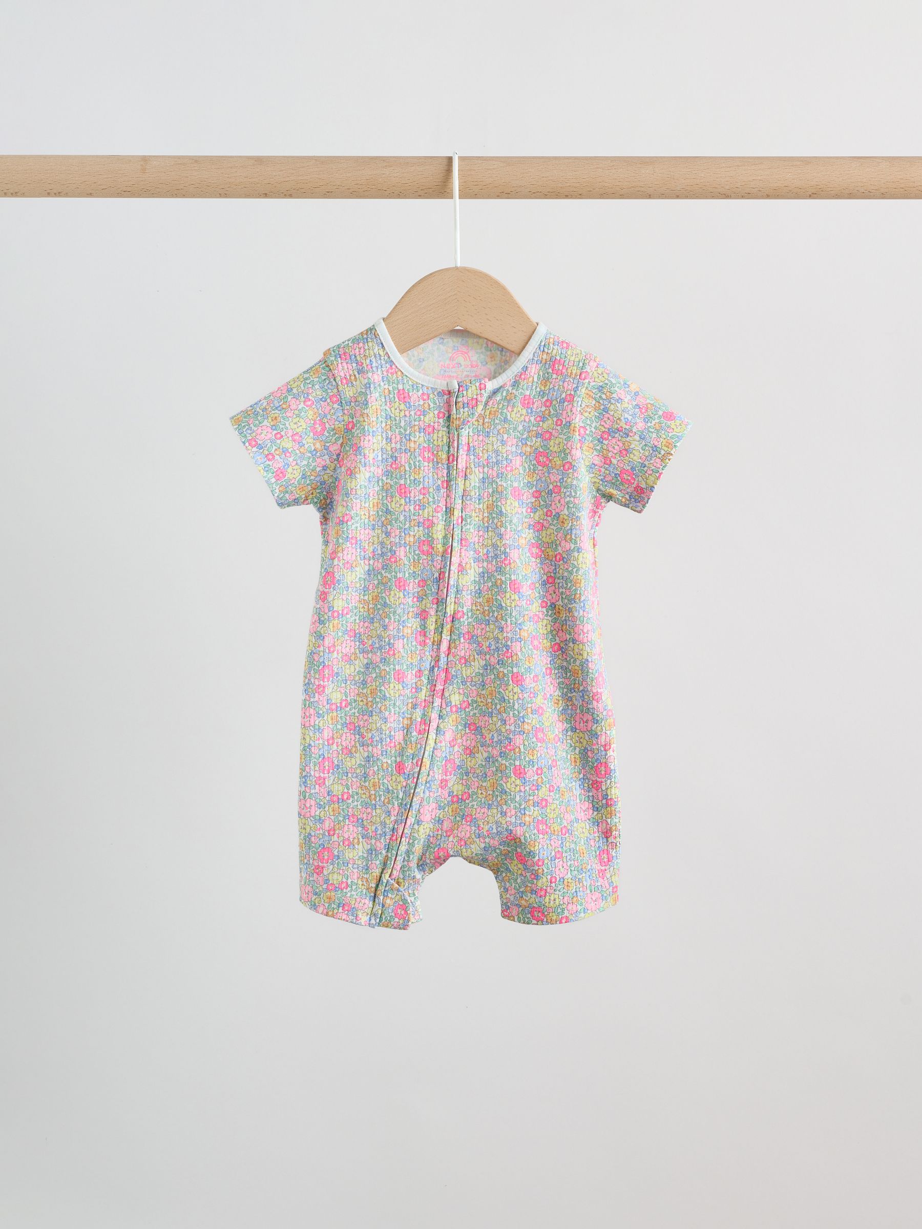 Buy Pink/Yellow - Two Way Zip Baby Rompers 3 Pack (0mths-3yrs) from ...