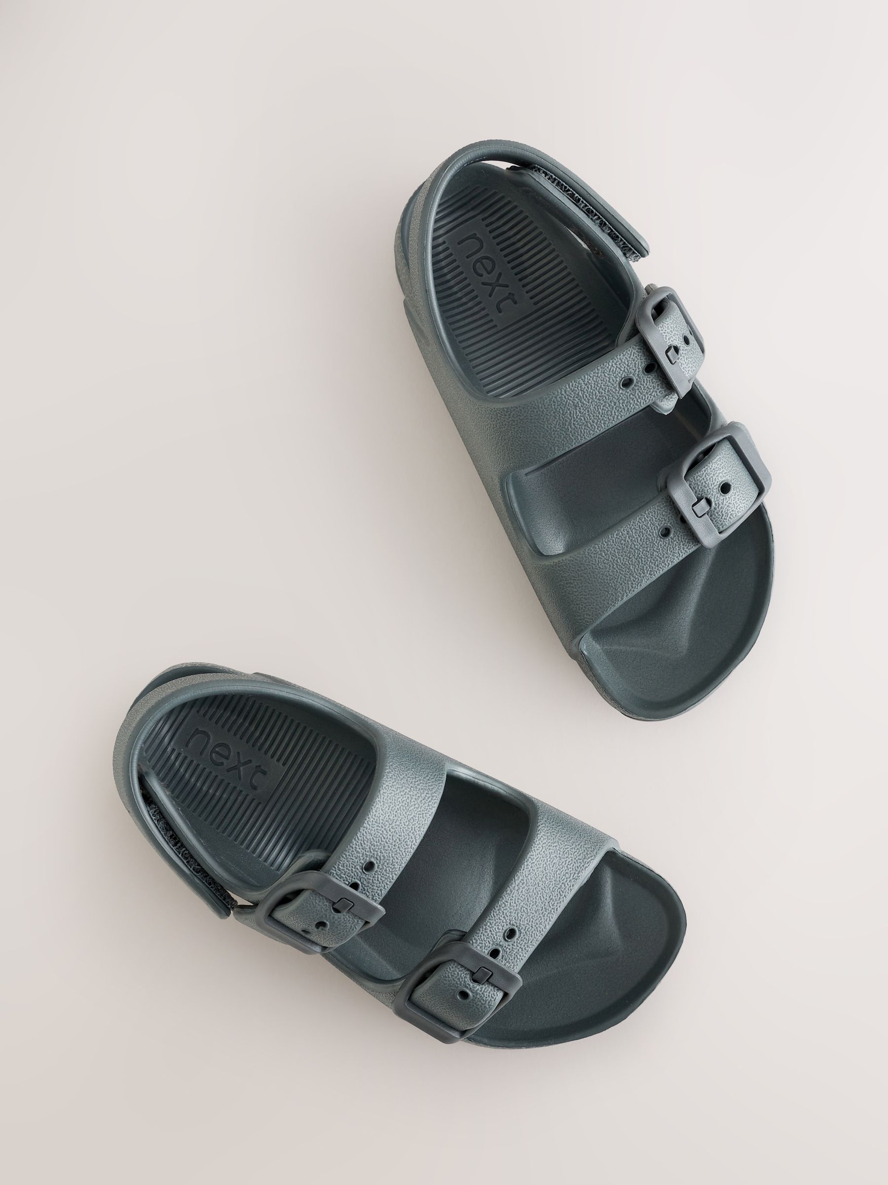 Buy Charcoal Grey Double Buckle Ankle Strap EVA Sandals from the Next ...