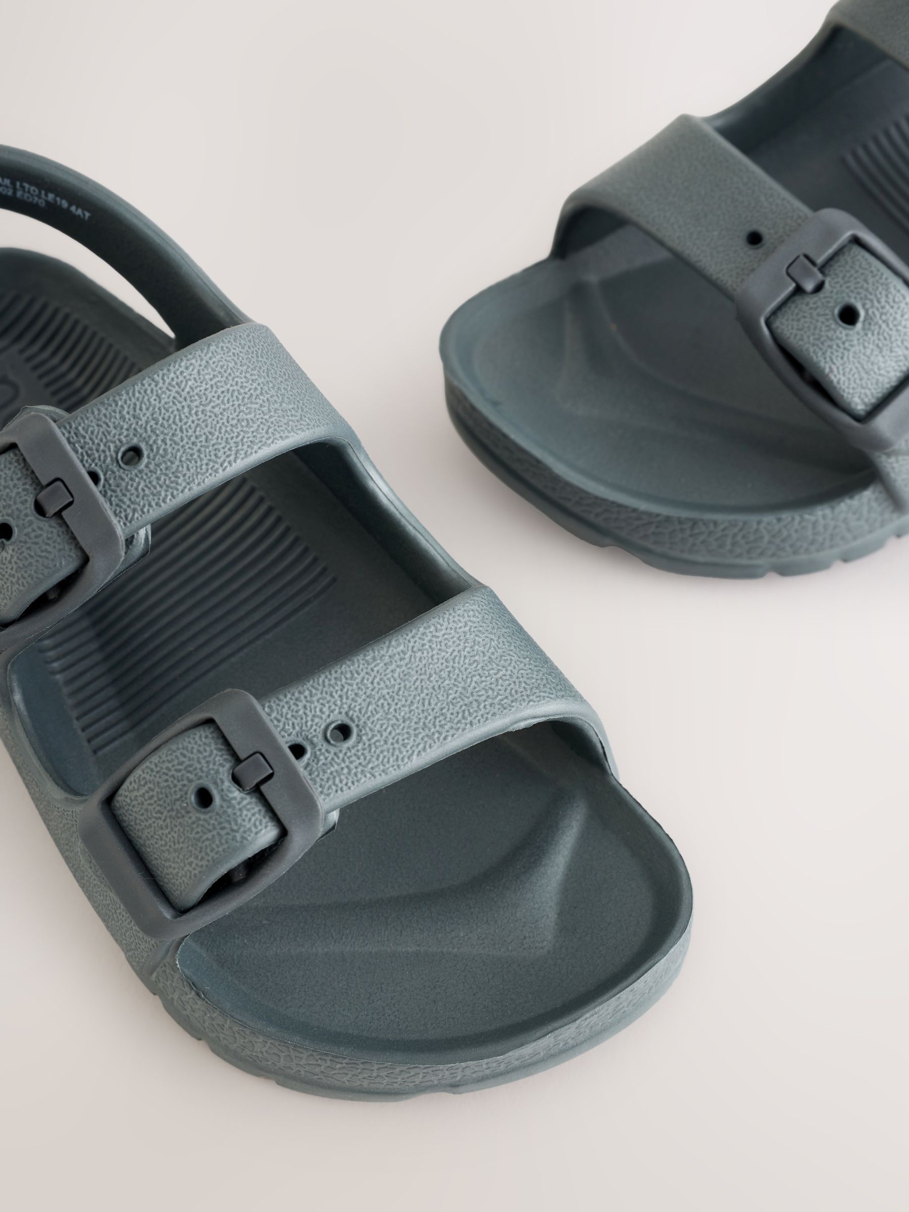 Buy Charcoal Grey Double Buckle Ankle Strap EVA Sandals from the Next ...