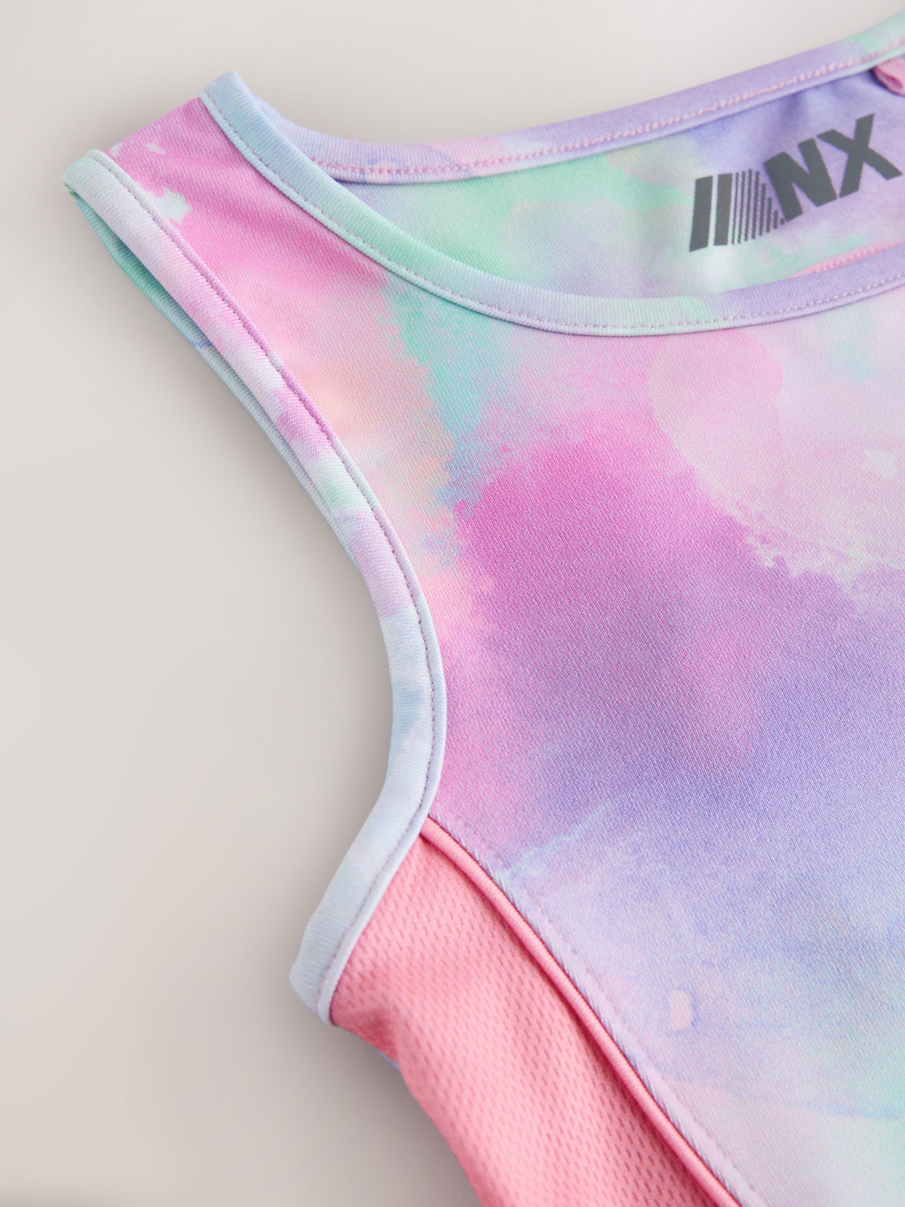 Buy Pink/Lilac Abstract - Sports Crop Top (5-16yrs) from Next Hong Kong