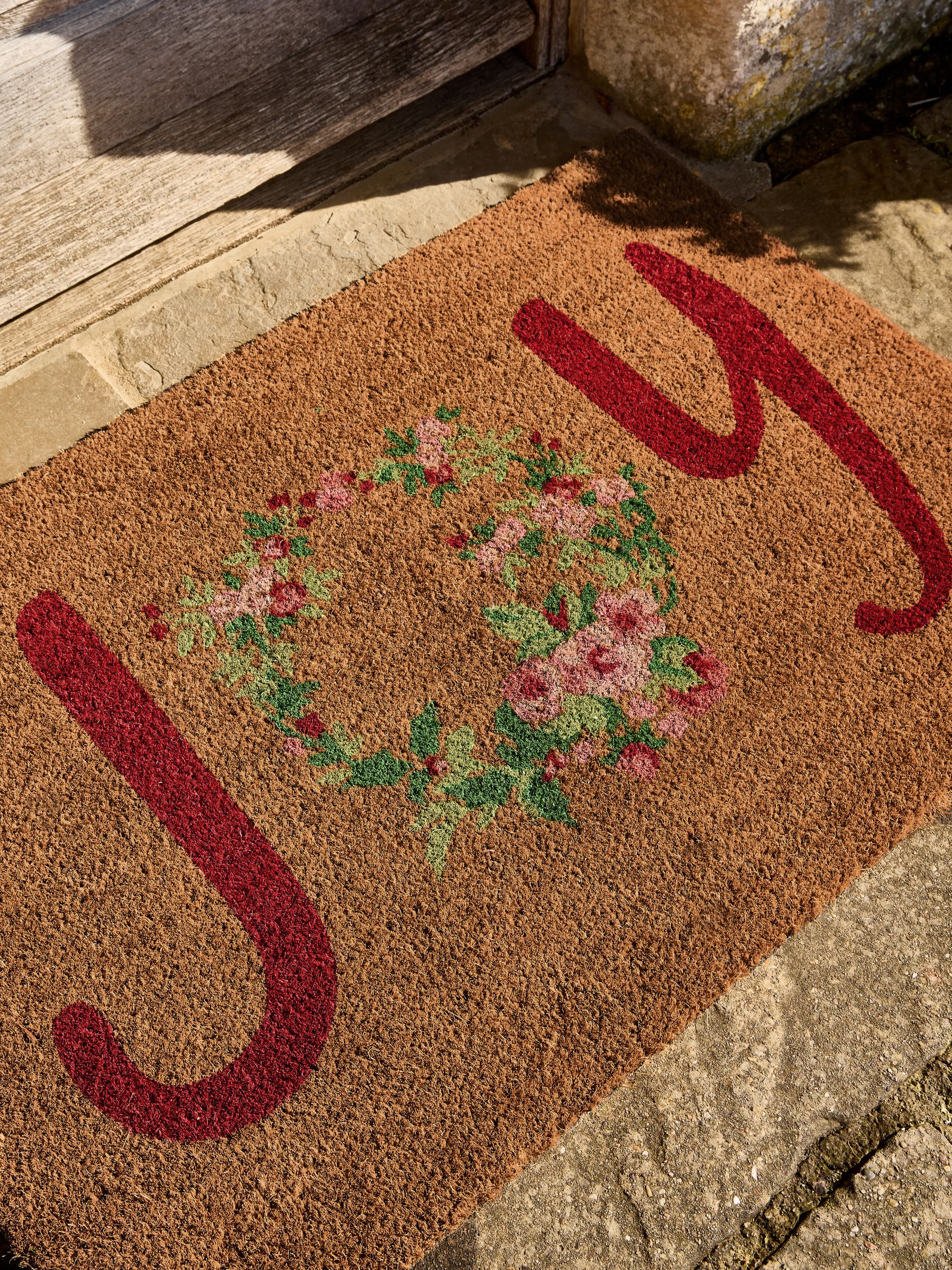 Buy Shabby Chic by Rachel Ashwell® Pink Joy Floral Slogan Doormat from ...