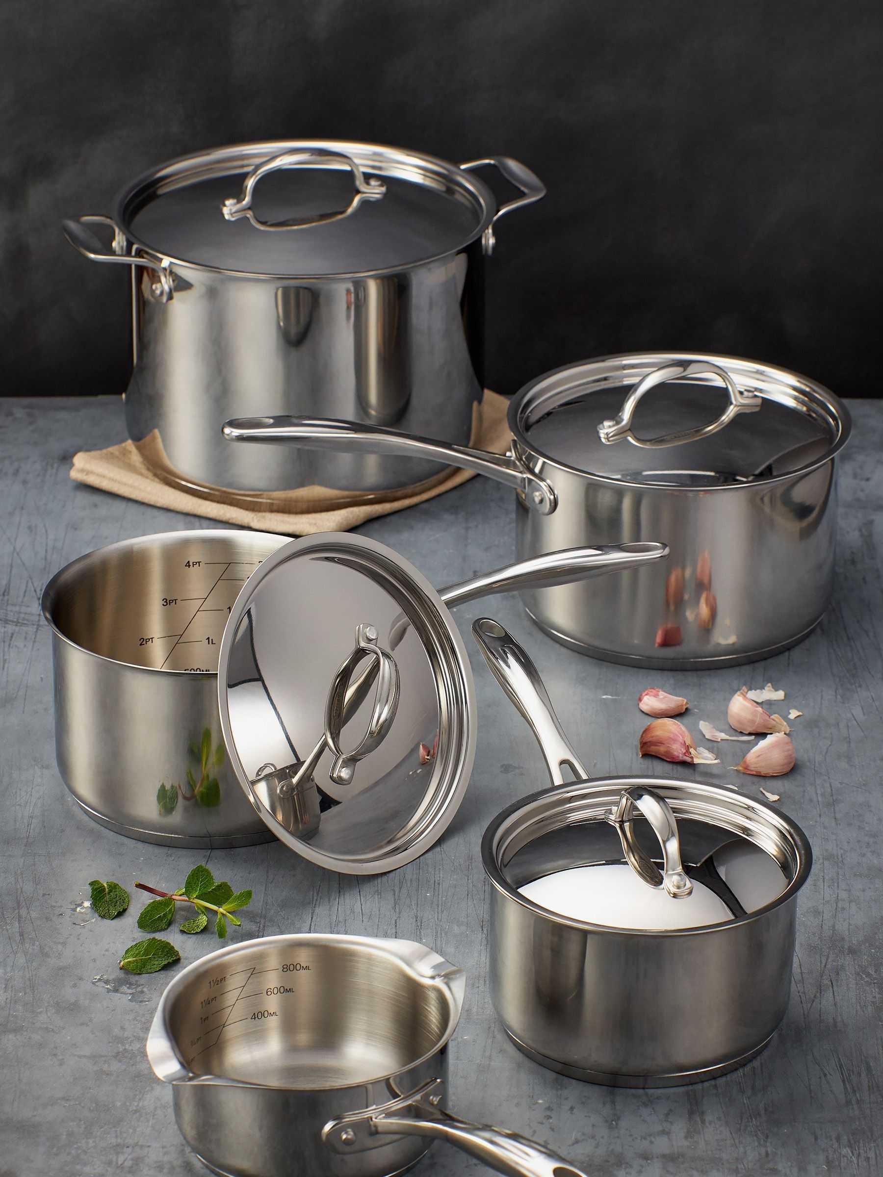Buy Stellar 5 Piece Silver Profile 7000 Cookware Set from the Next UK ...