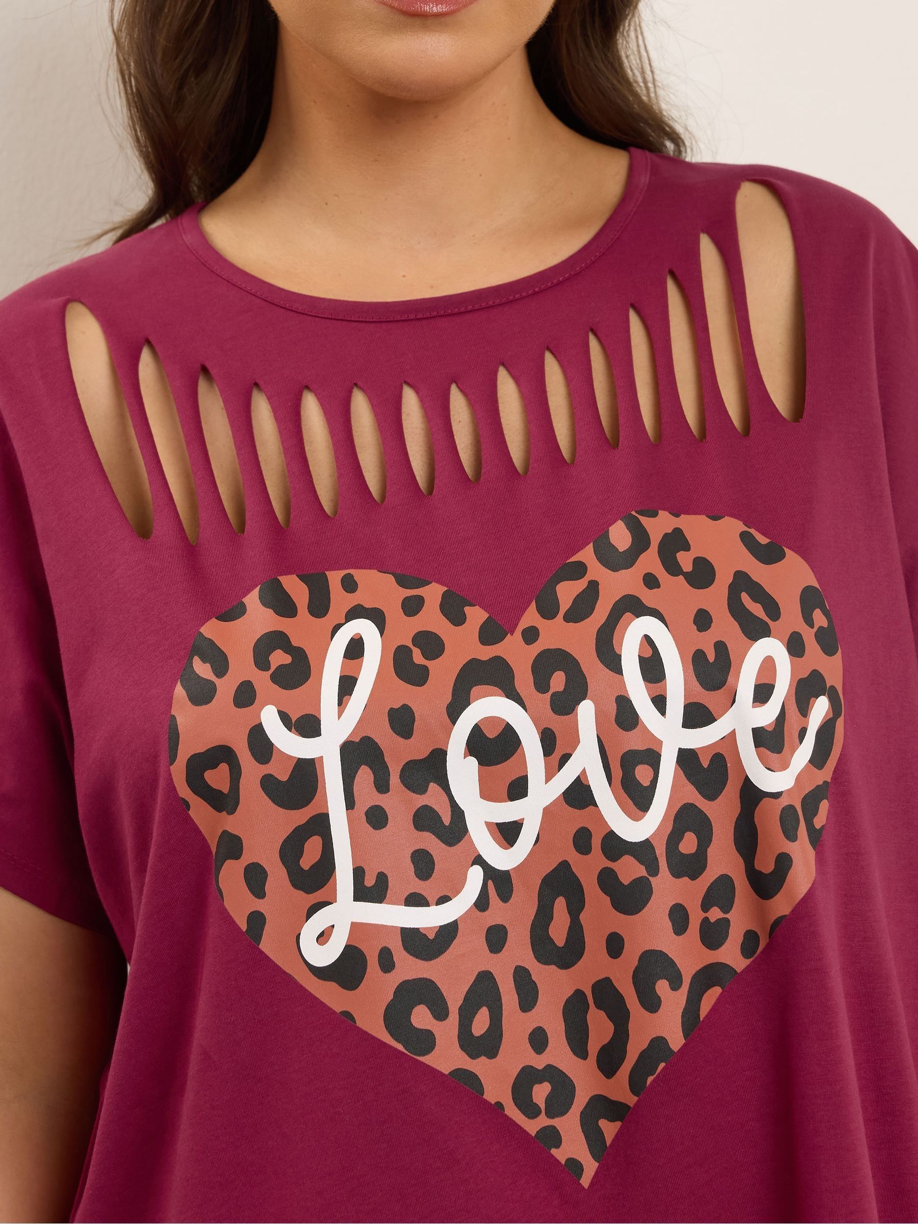 Buy Red - Yours Curve Logo Slash Detail Top from Next Belgium