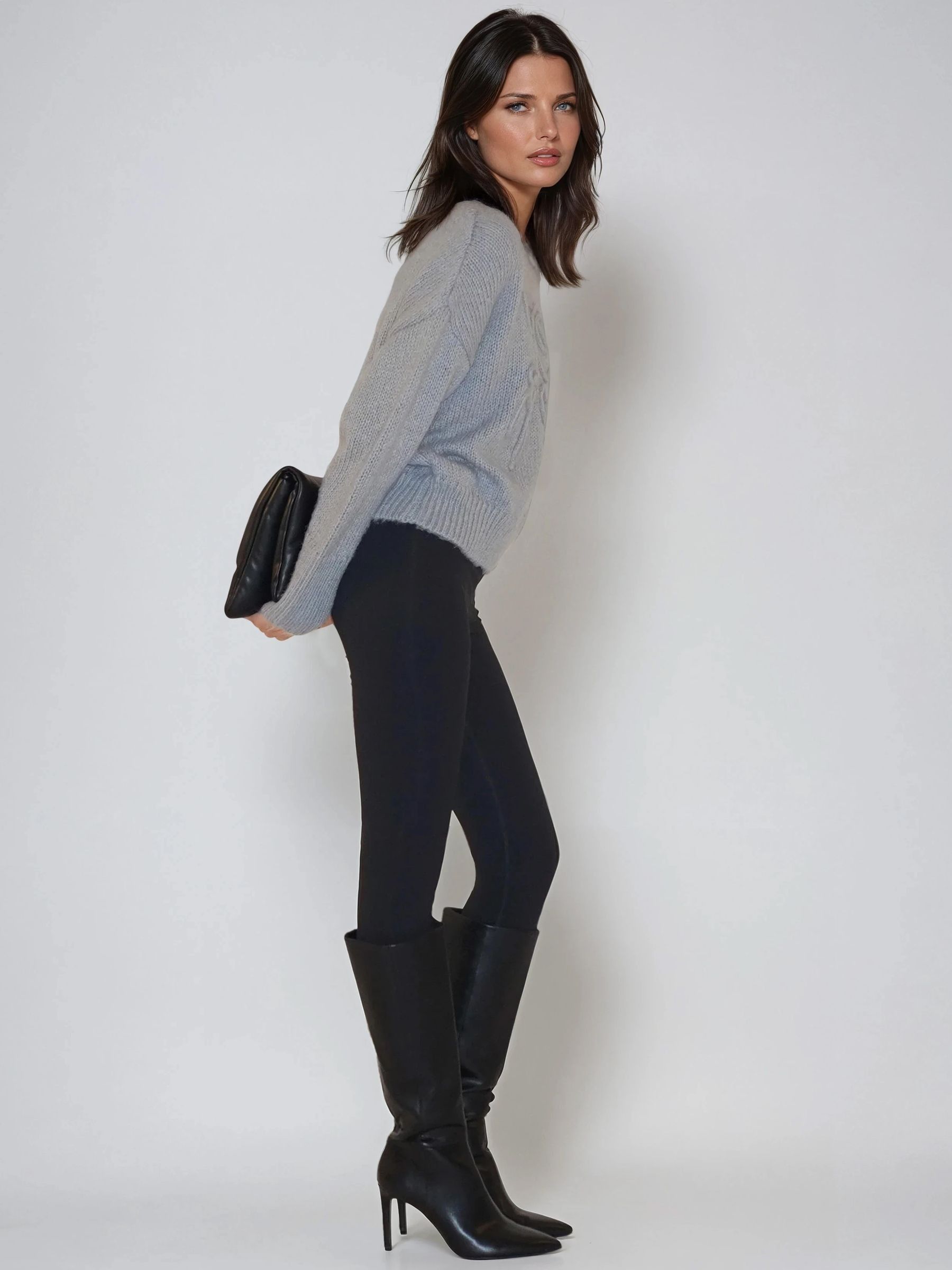 Buy Religion Grey Lucy Love Jumper In Soft Loose Knit With Love ...