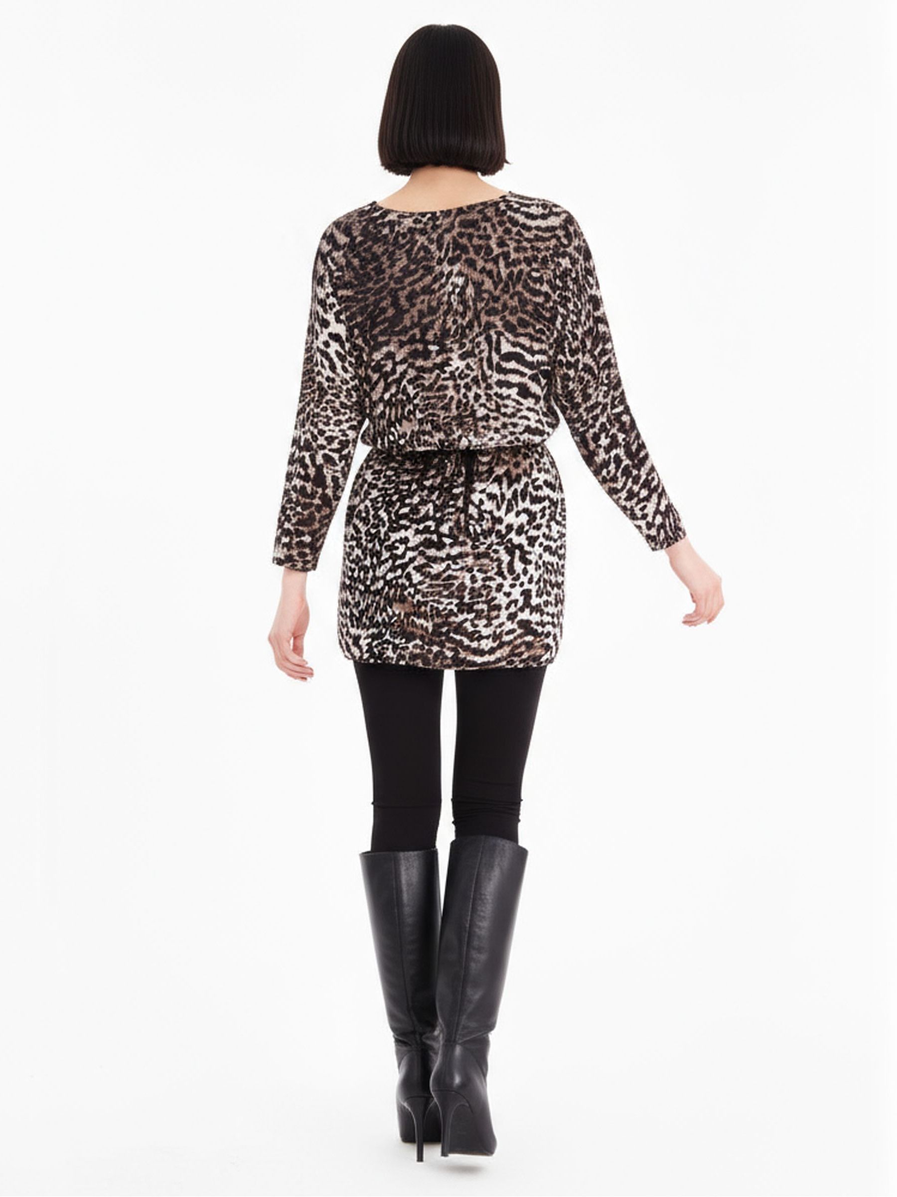 Buy Religion Animal Emmy Tunic Dress In Golden Zebra Animal Velvet ...