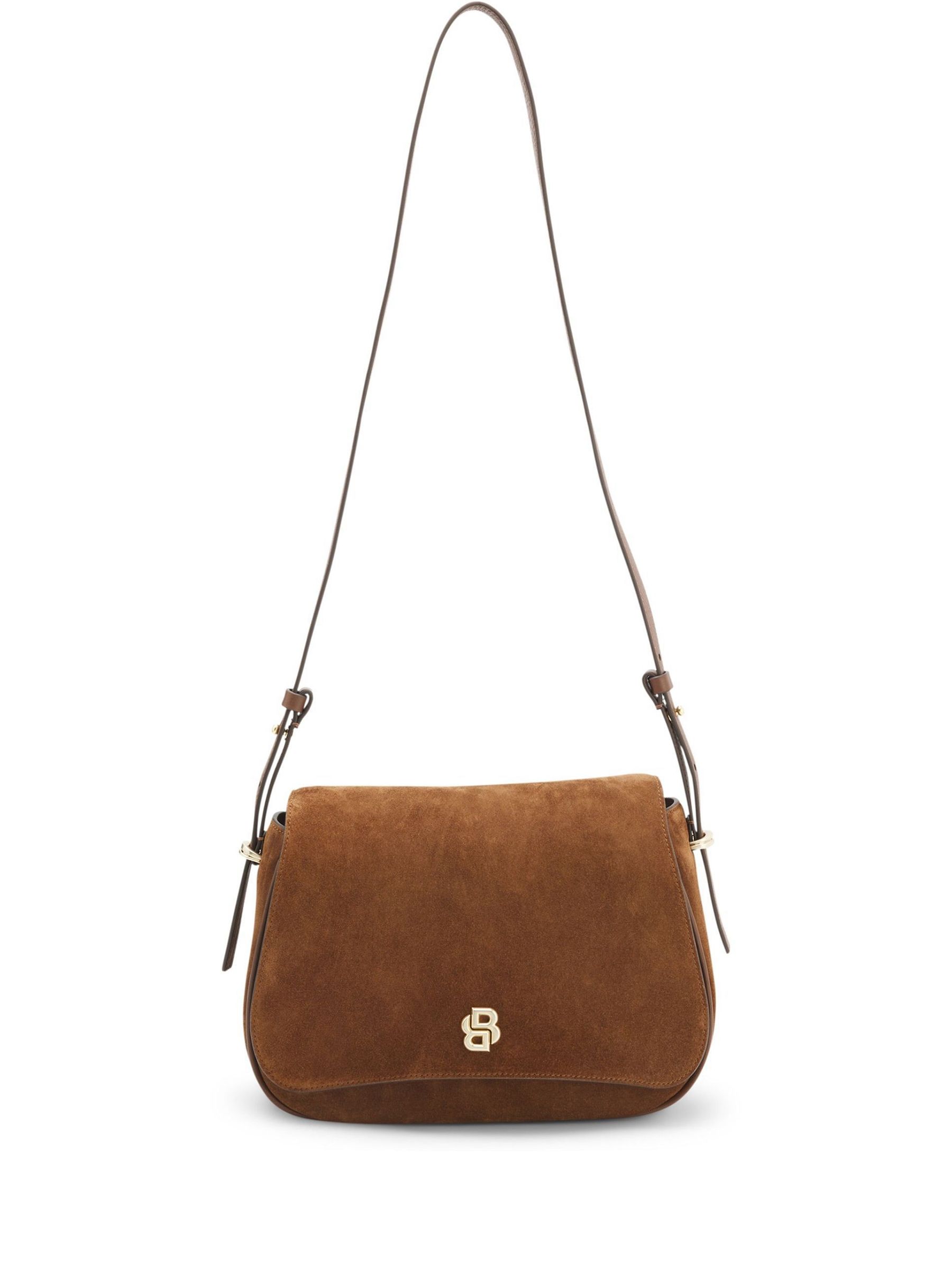 Buy BOSS Brown Beyond Suede Leather Cross-Body Bag from Next Kuwait