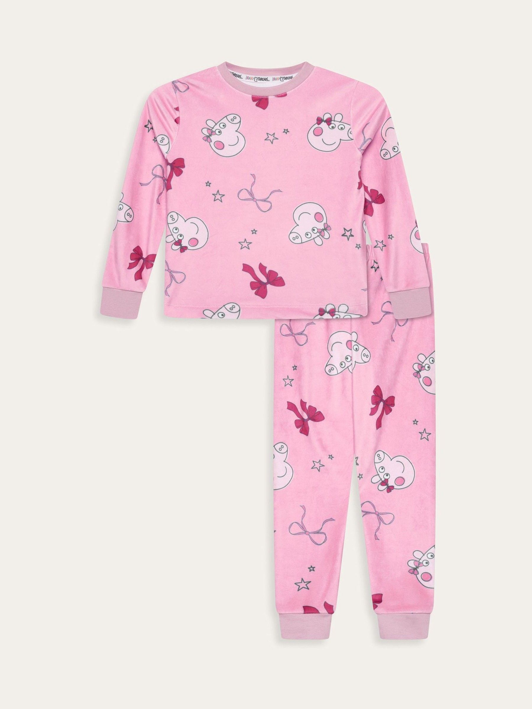 Buy Brand Threads Pink Peppa Pig Fleece Pyjamas Set from the Next UK ...