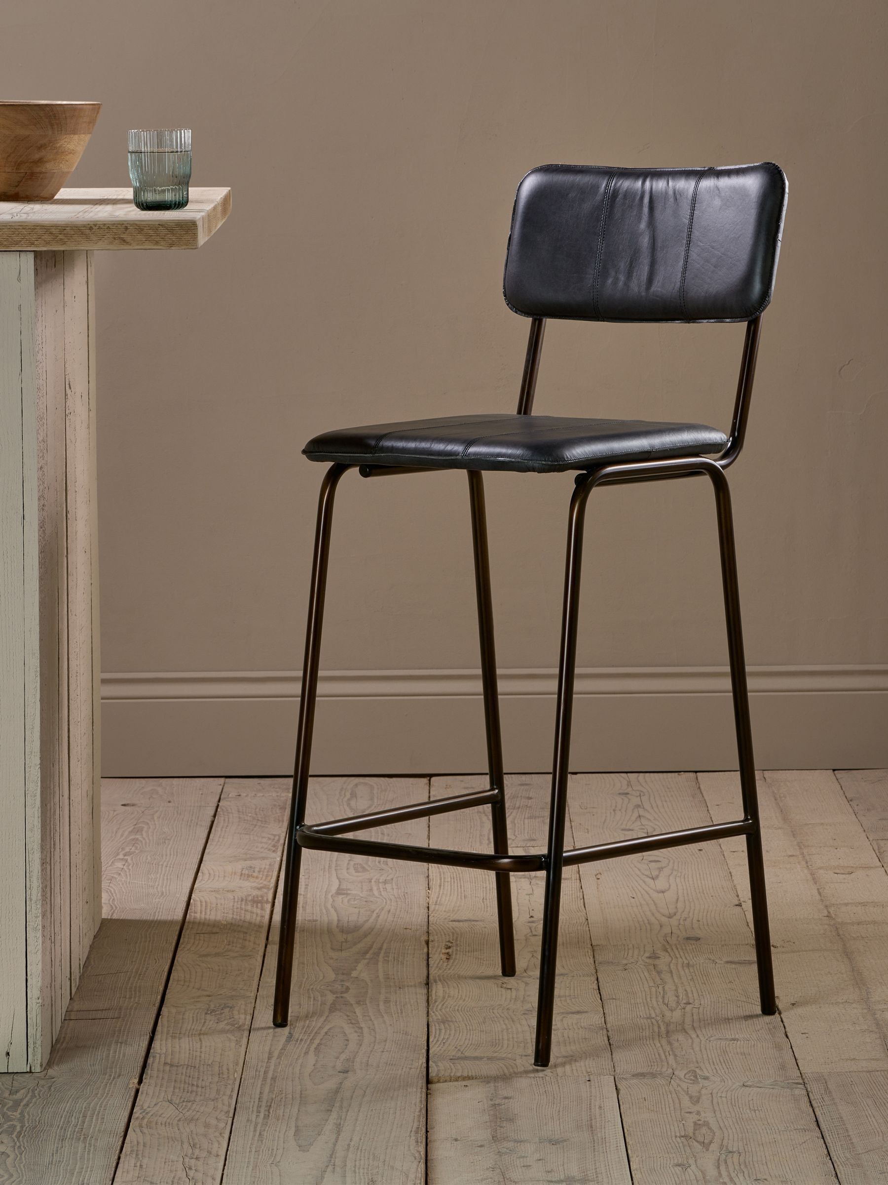 Buy Nkuku Black Ukari Counter Chair from the Next UK online shop