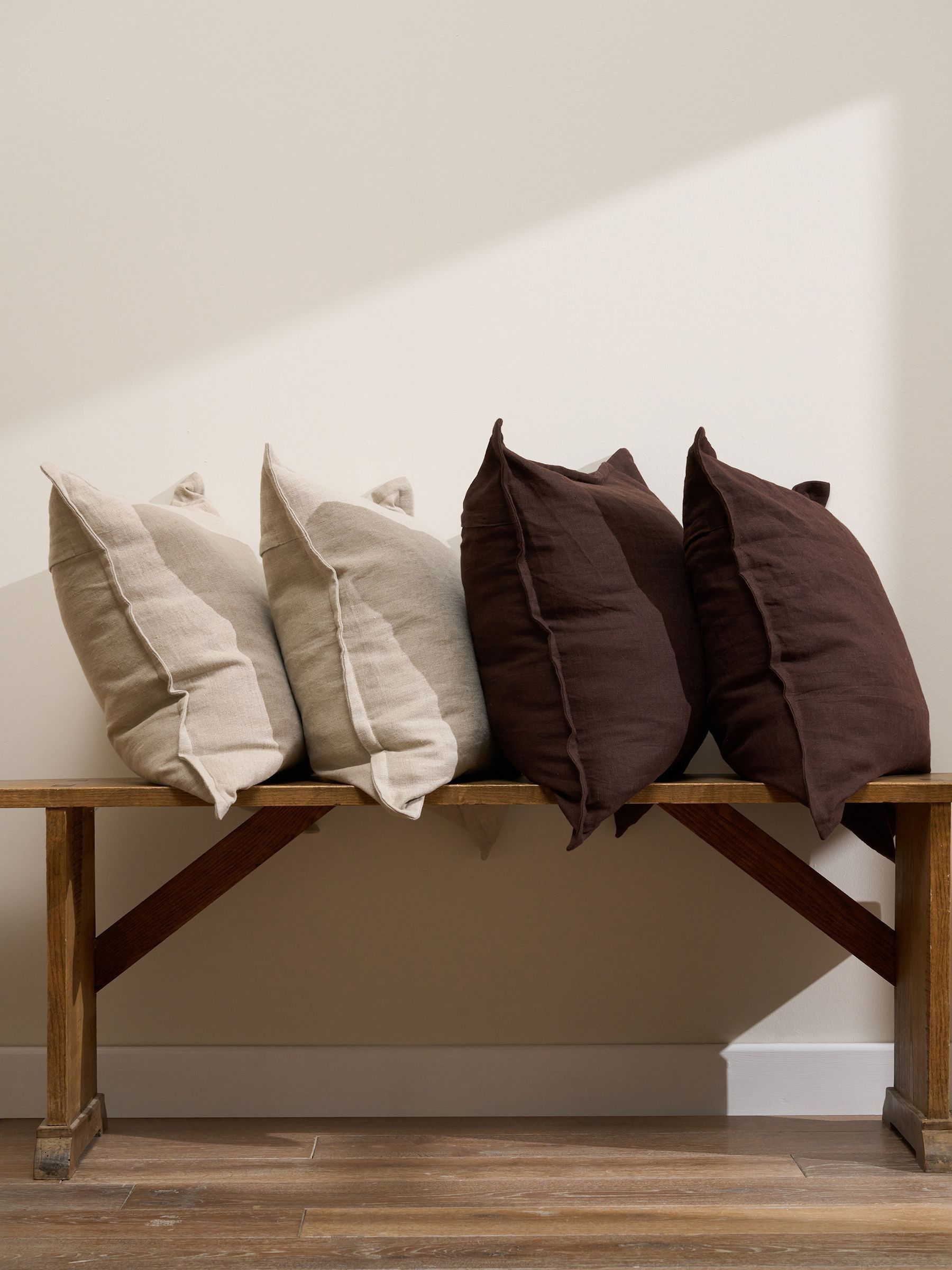 Buy Truly Brown Linen Square Cushion Cover from the Next UK online shop
